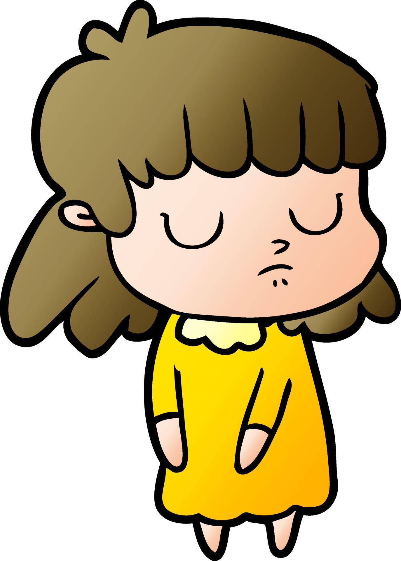 cartoon indifferent woman 12427015 Vector Art at Vecteezy