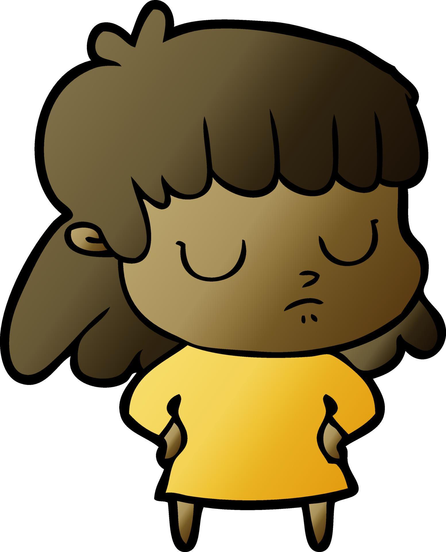 cartoon indifferent woman 12427652 Vector Art at Vecteezy