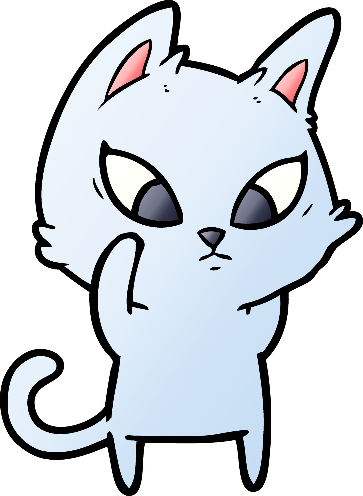confused cartoon cat 12429677 Vector Art at Vecteezy