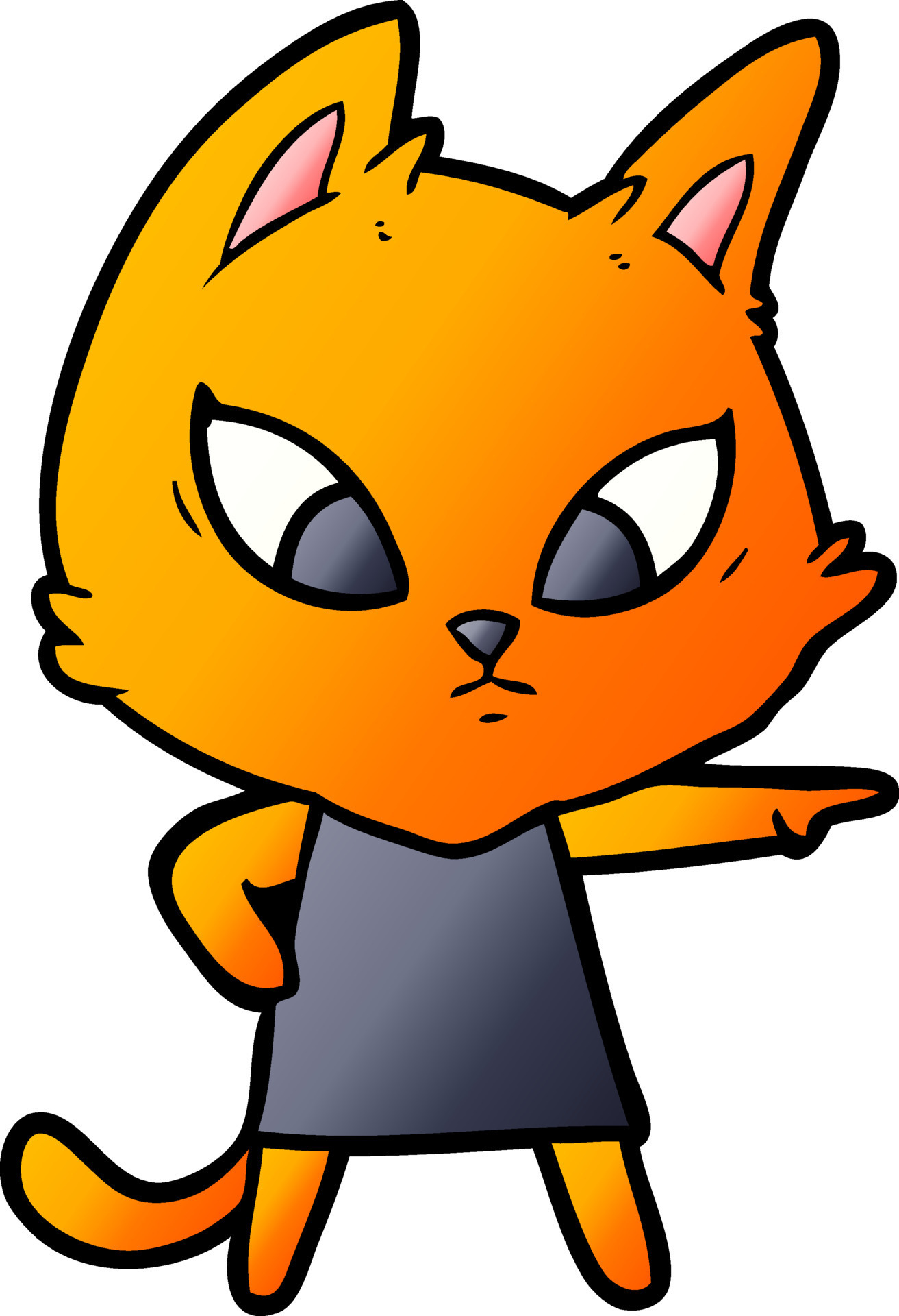 confused cartoon cat 12430613 Vector Art at Vecteezy