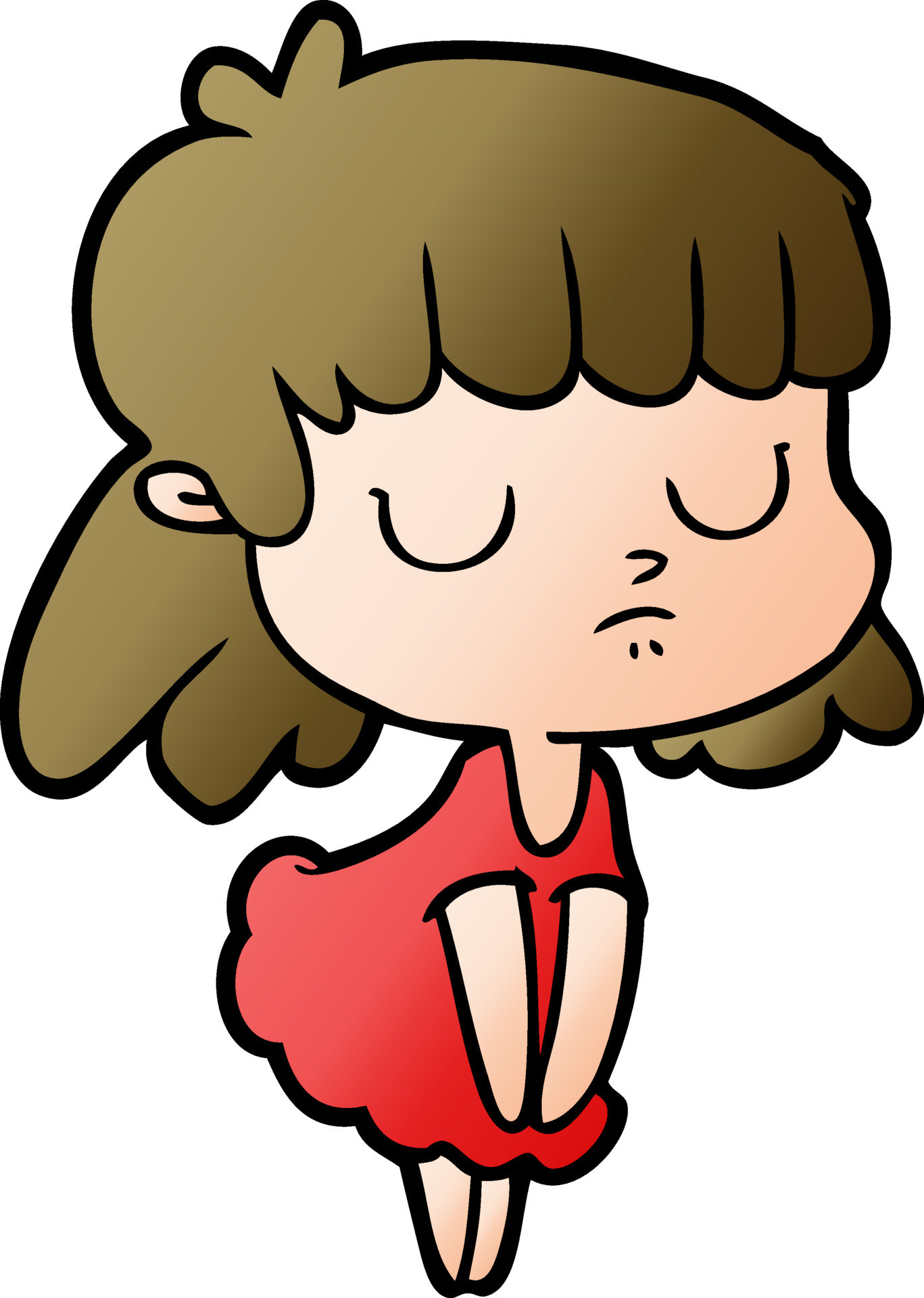 cartoon indifferent woman 12431906 Vector Art at Vecteezy