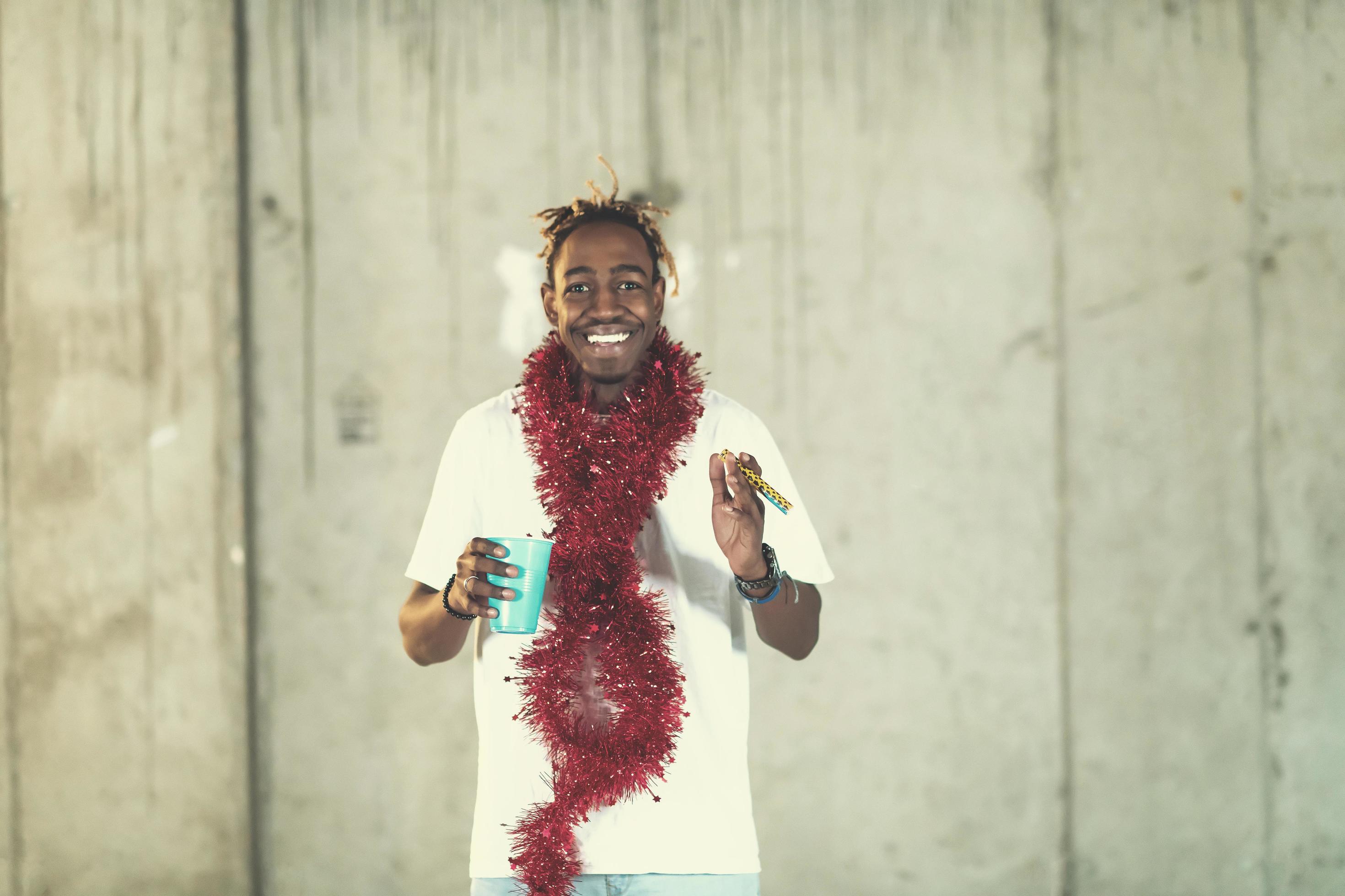 young black business man celebrating new years party 12434583 Stock ... young black business man celebrating new years party 12434583 Stock ...