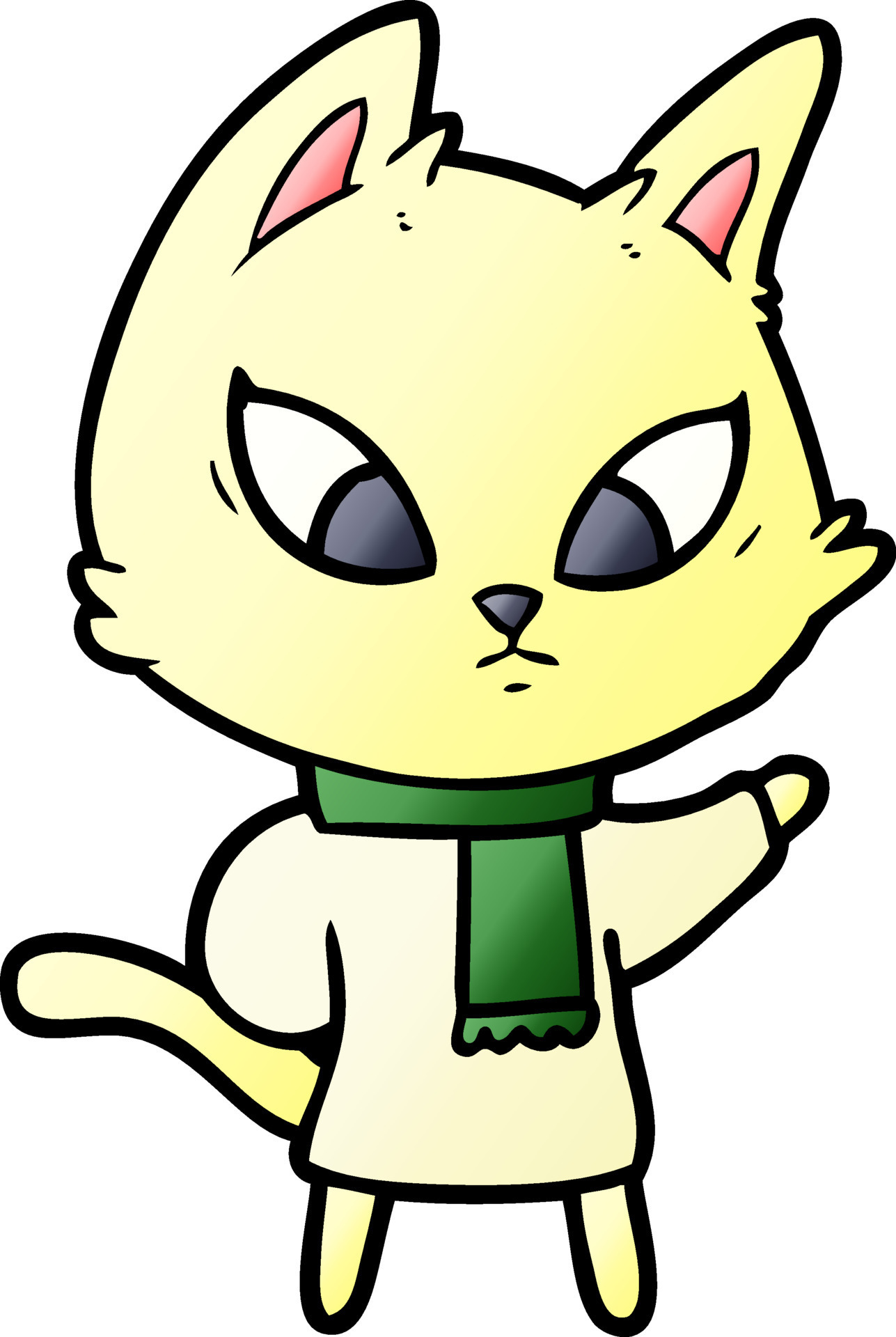 confused cartoon cat 12435113 Vector Art at Vecteezy