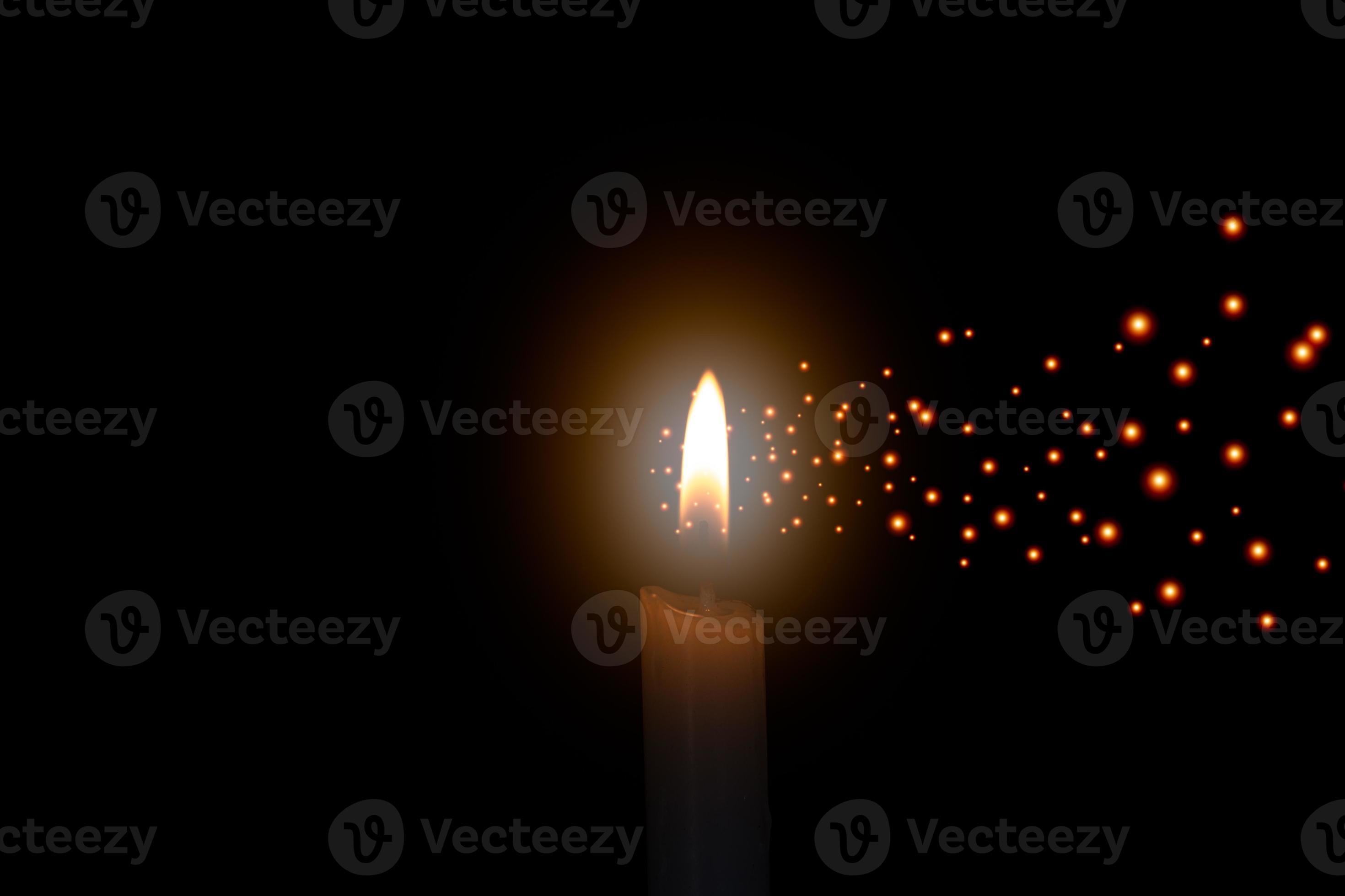 Candle flame shot with computer graphic light, idea and inspiration ...