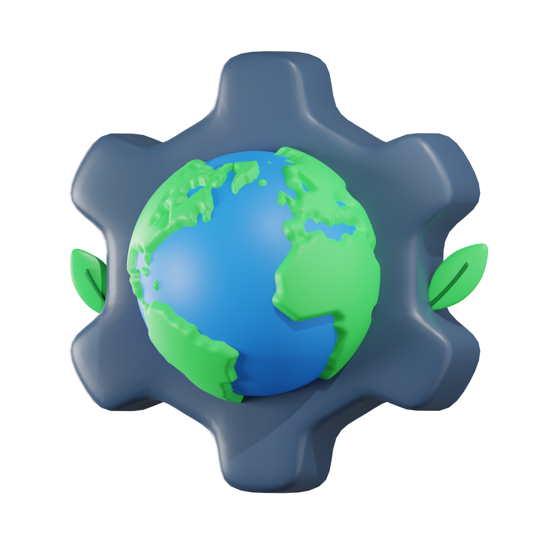 Earth Gear Earth Day 3D Illustration 12440319 PNG