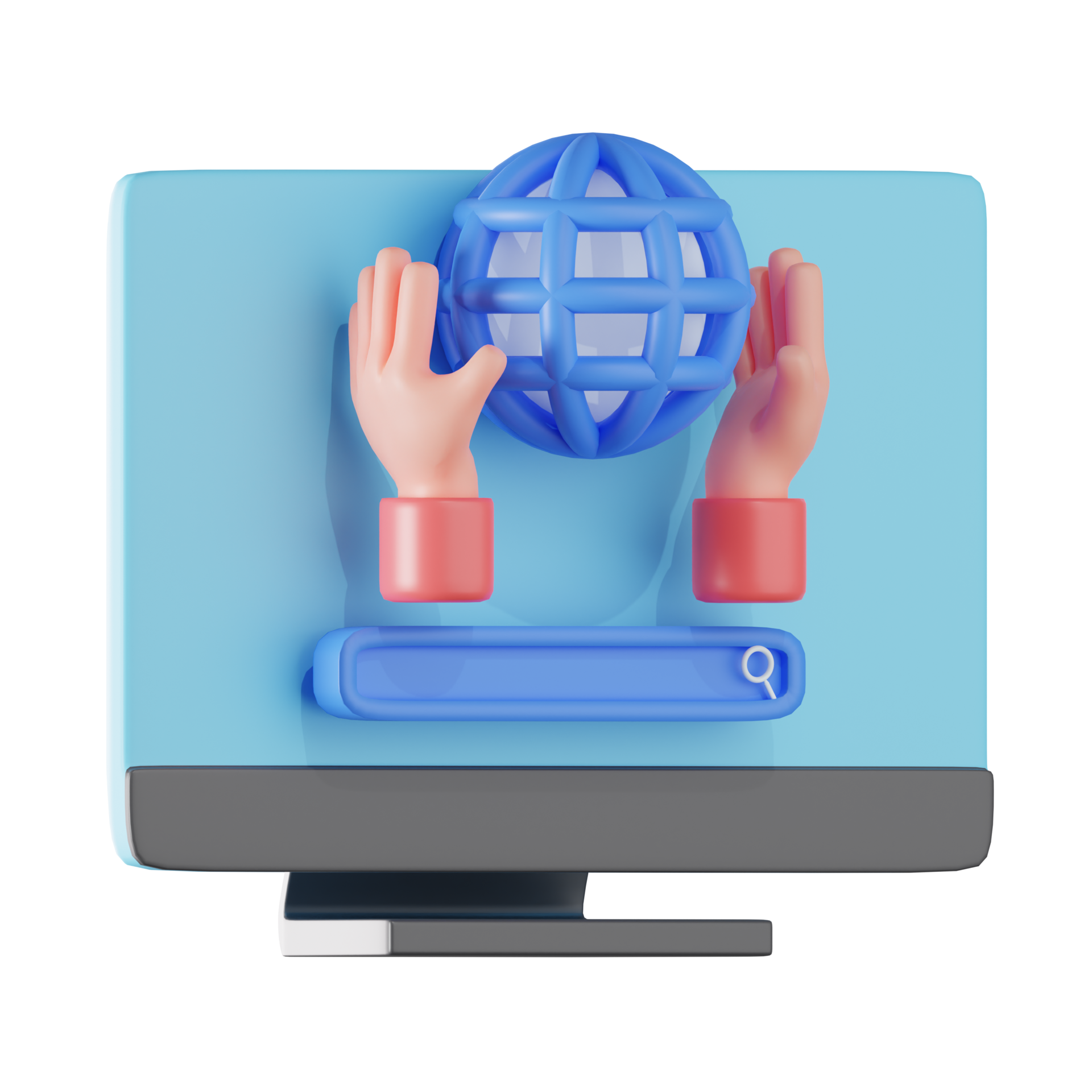 Internet Search Communication 3D Illustration 12440354 PNG