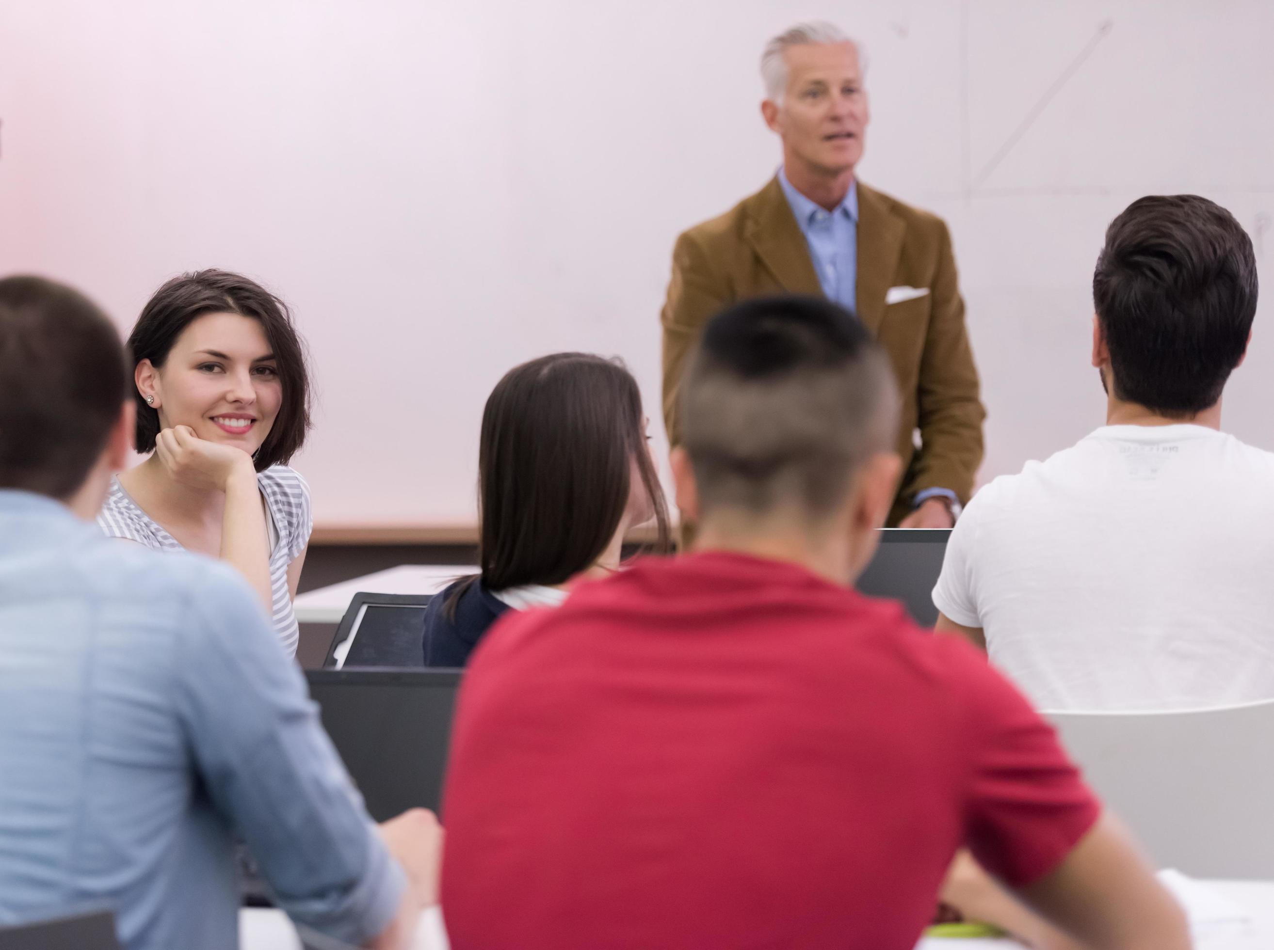technology students group in computer lab school classroom 12441912 ...