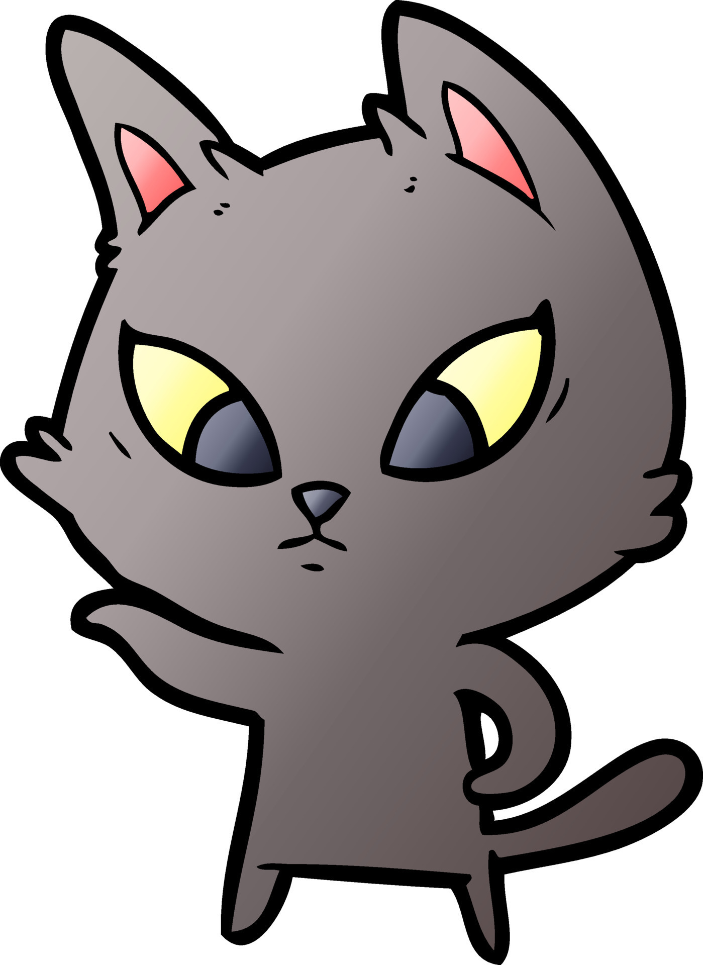 confused cartoon cat 12442286 Vector Art at Vecteezy