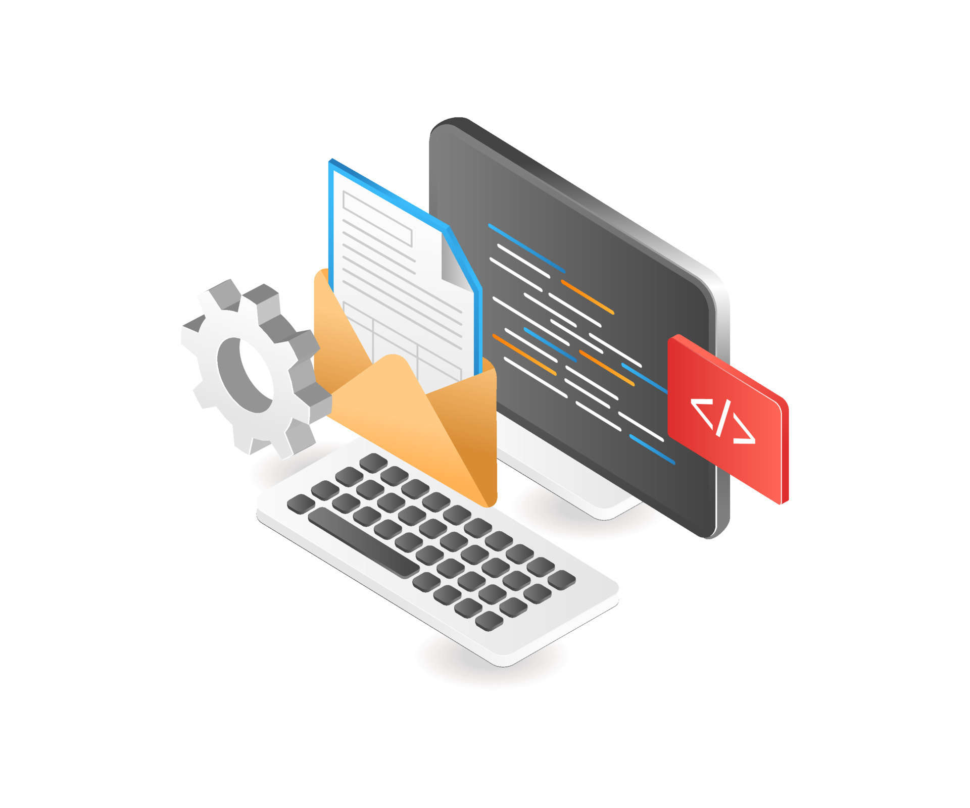 Program language data 12444016 Vector Art at Vecteezy