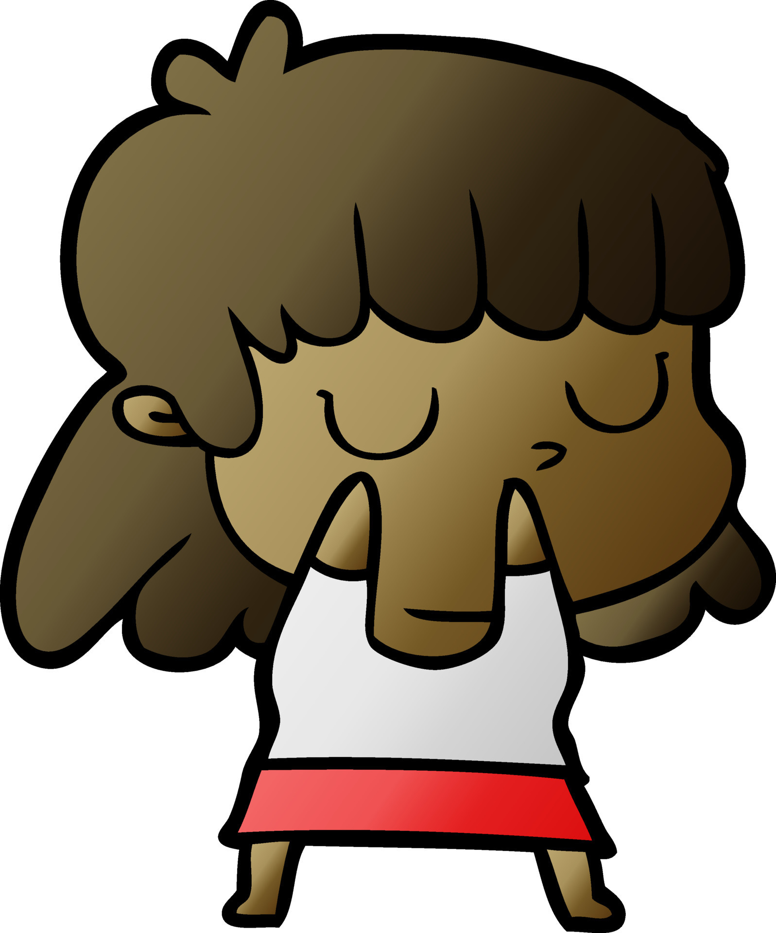 cartoon indifferent woman 12444314 Vector Art at Vecteezy