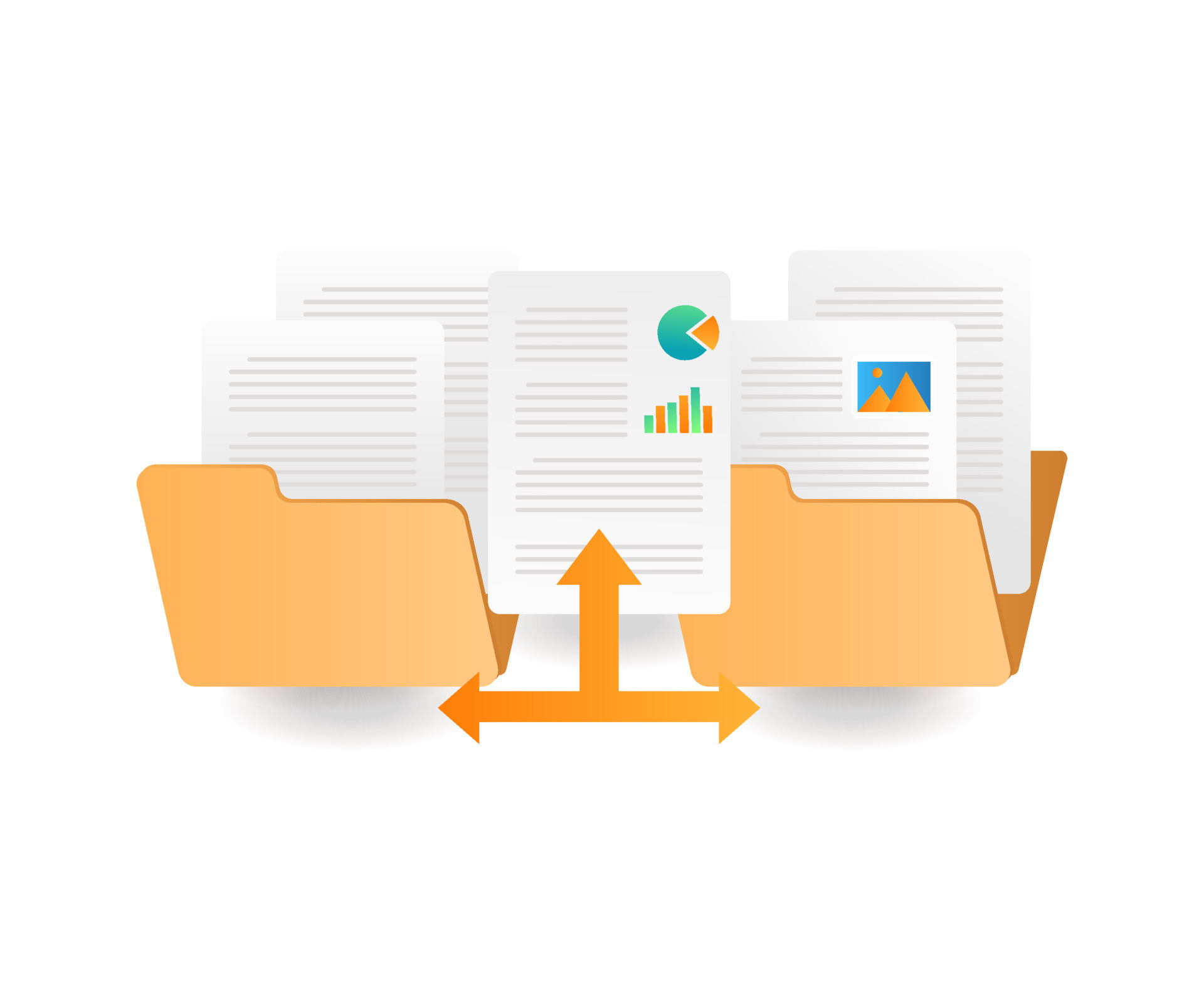 Transfer folder data 12445034 Vector Art at Vecteezy