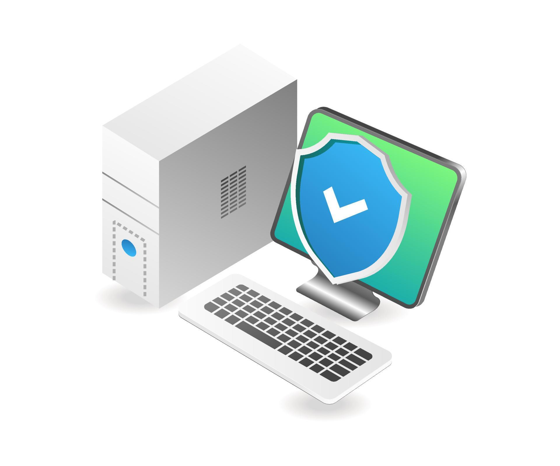 Personal computer data security 12446272 Vector Art at Vecteezy