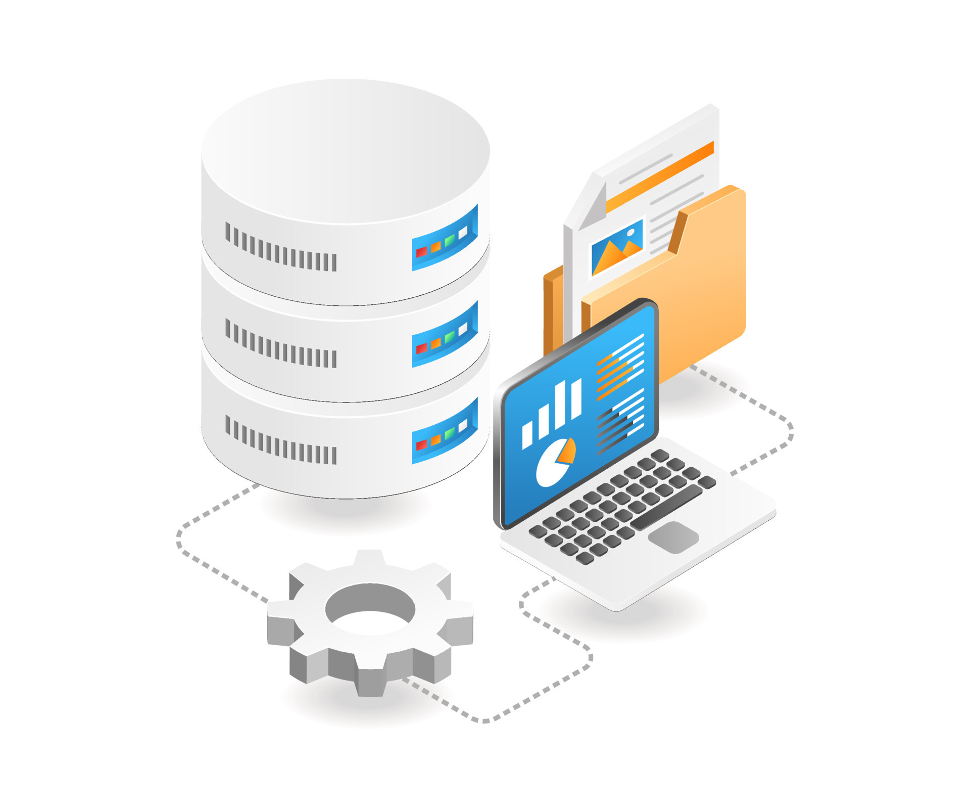 Computer database analysis 12446667 Vector Art at Vecteezy