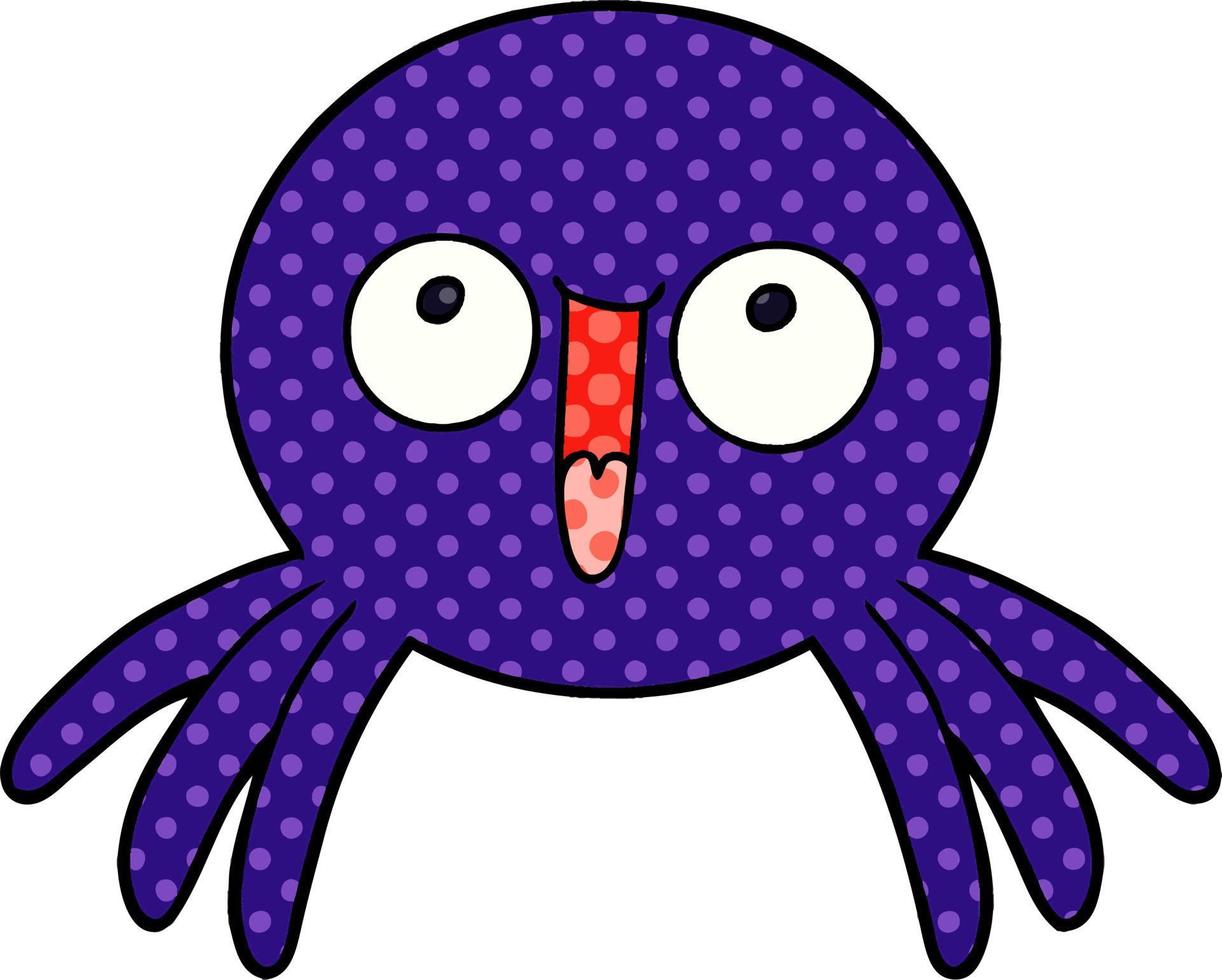 Happy Cartoon Spider 12456596 Vector Art At Vecteezy