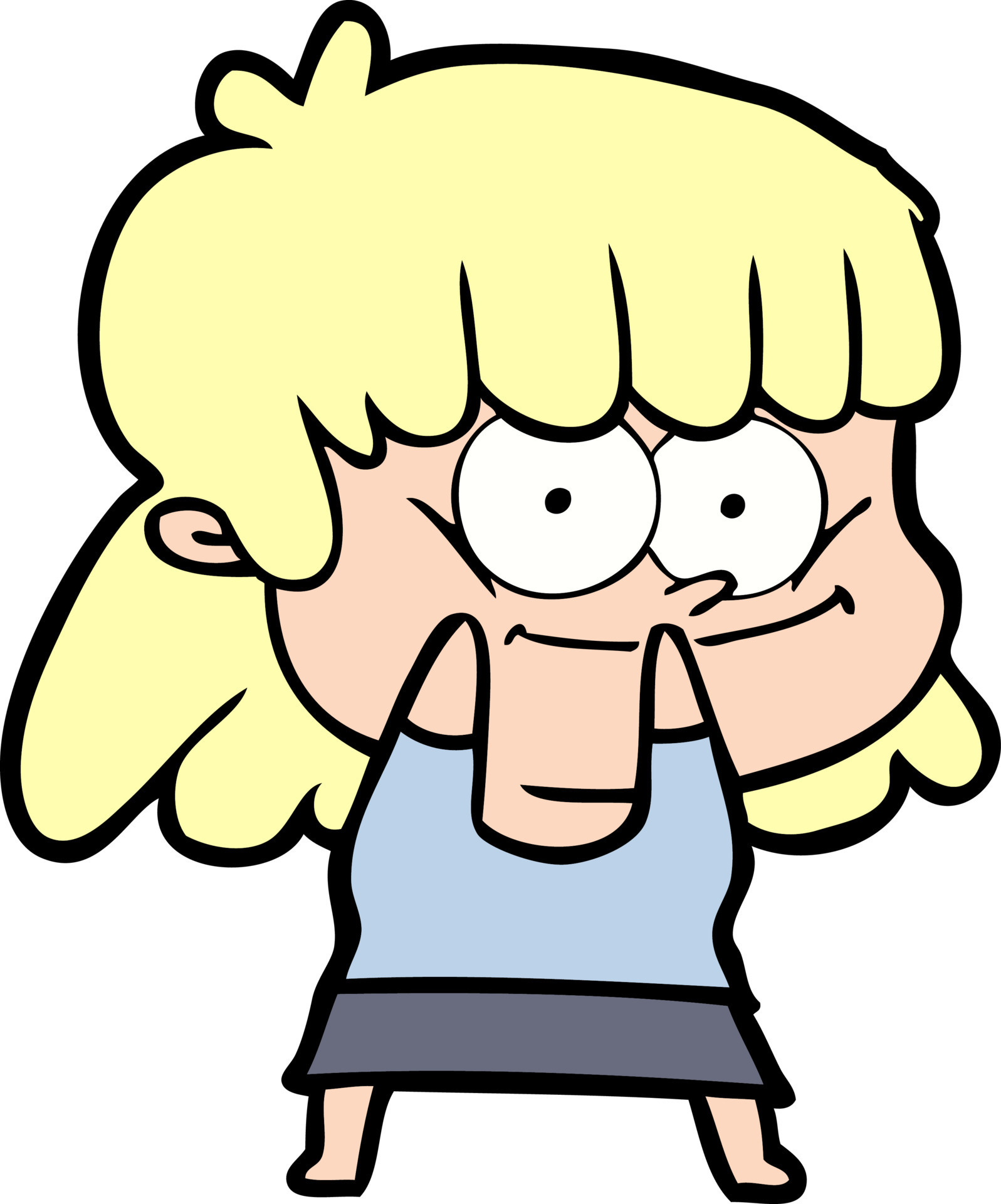 cartoon smiling woman 12458415 Vector Art at Vecteezy