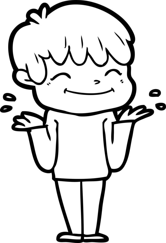 Niño Feliz De Dibujos Animados 12460122 Vector En Vecteezy