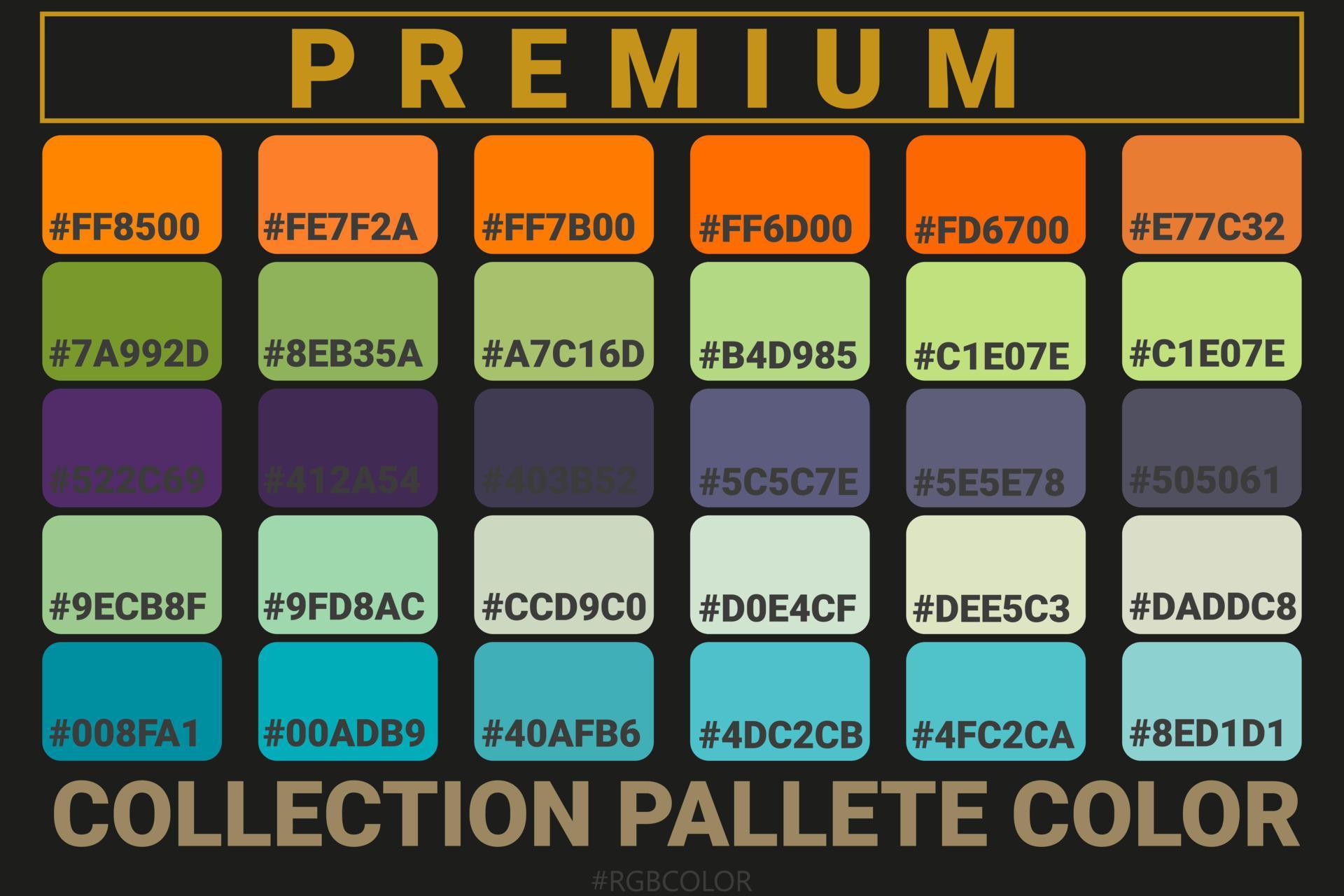 A Premium Collection of Accurately Color Palettes with Codes, Perfect ...