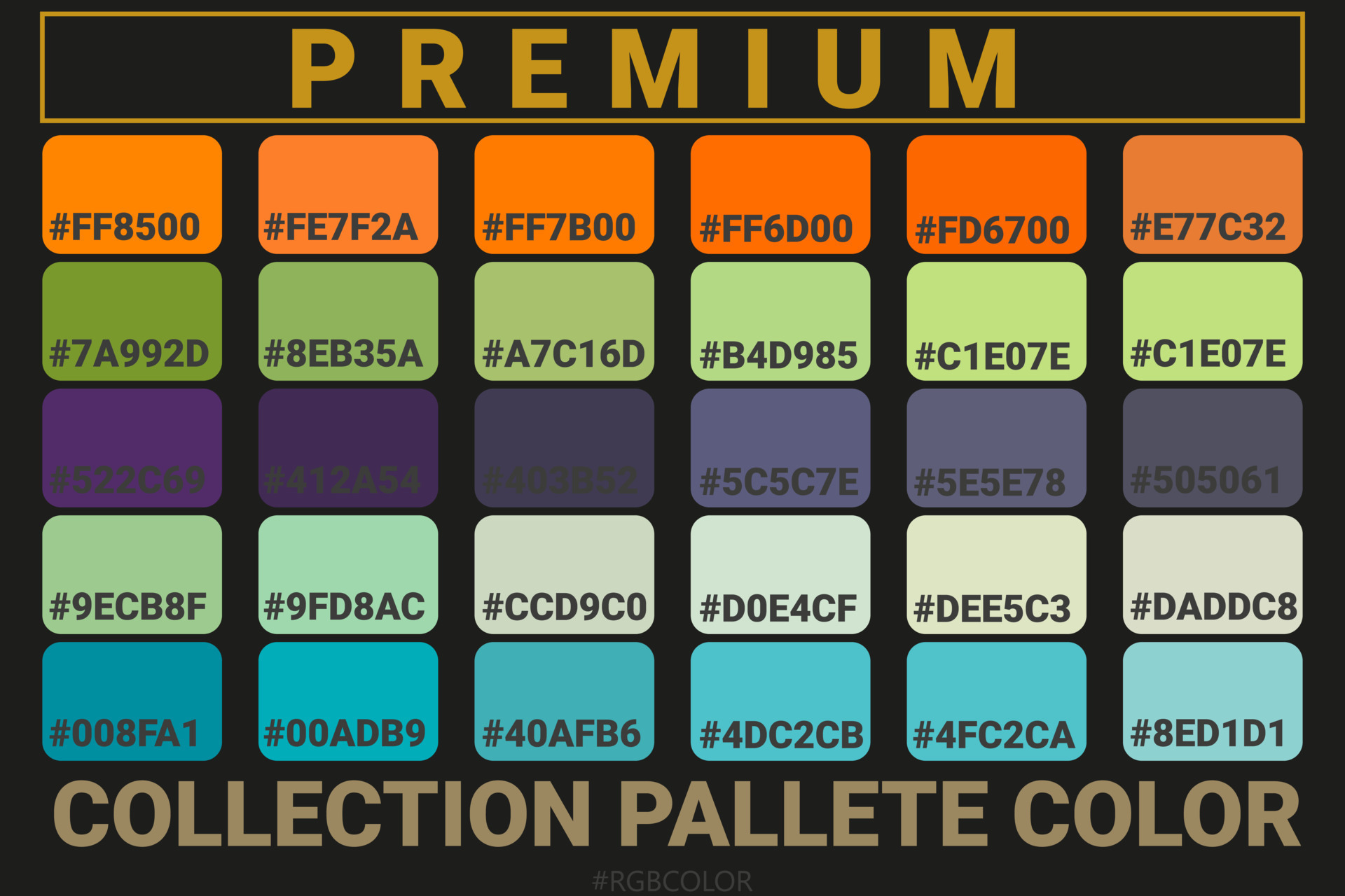 A Premium Collection of Accurately Color Palettes with Codes, Perfect ...
