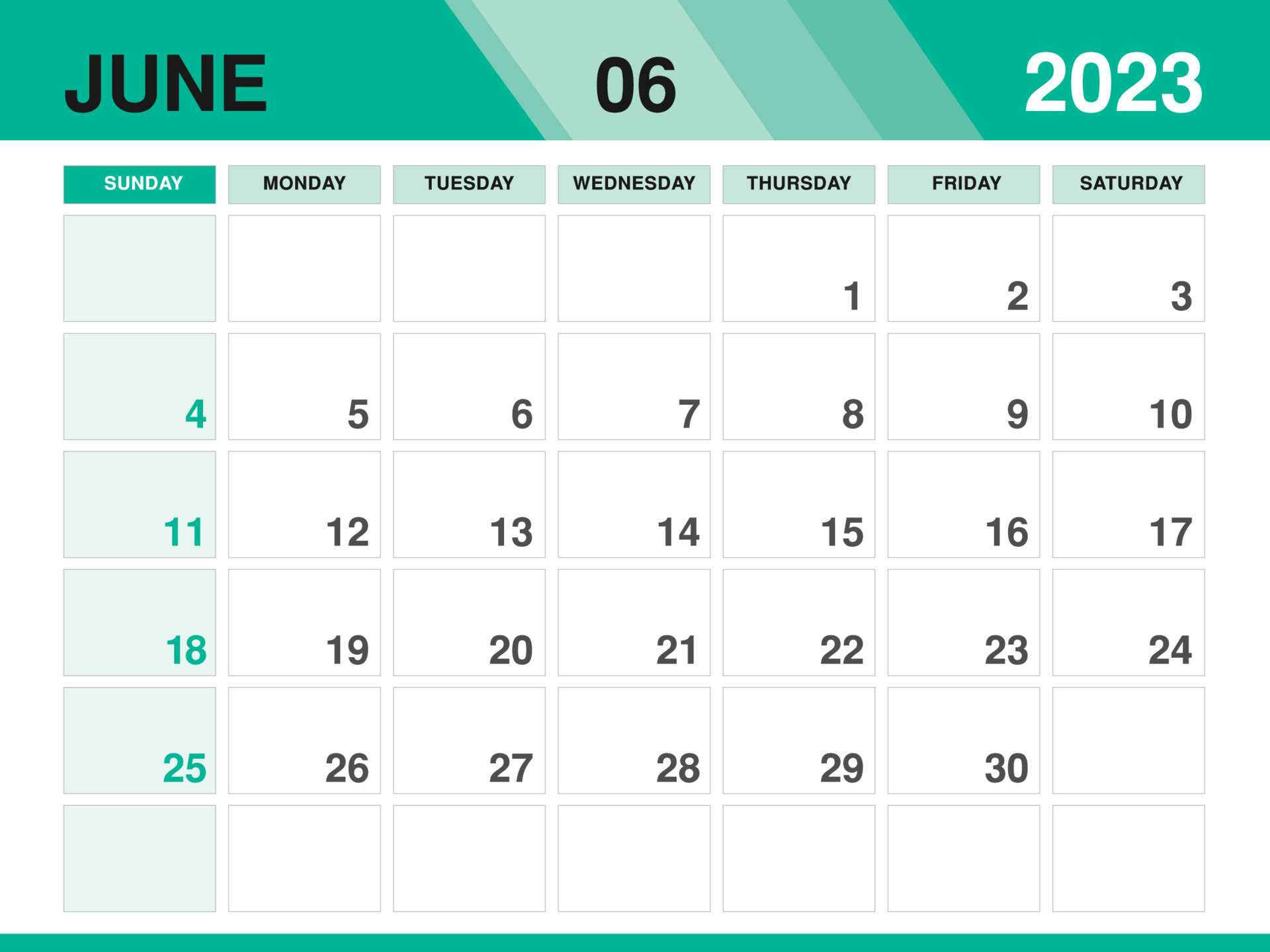June 2023 template, Calendar 2023 template vector, planner monthly ... June 2023 template, Calendar 2023 template vector, planner monthly ...