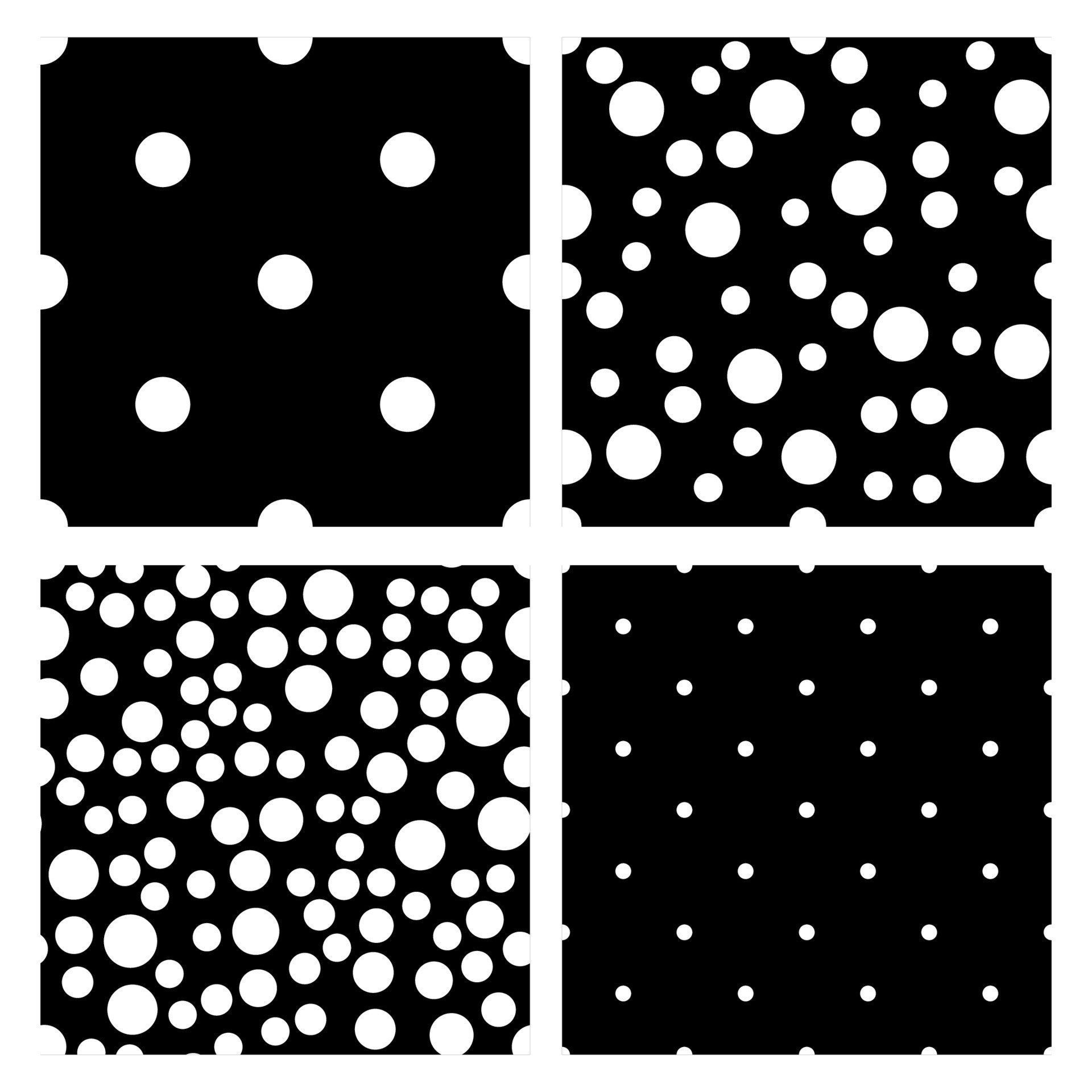 Silhouette Of A Polka Dot Black And White Pattern Seamless Tile Pastel Cut File Vector Set