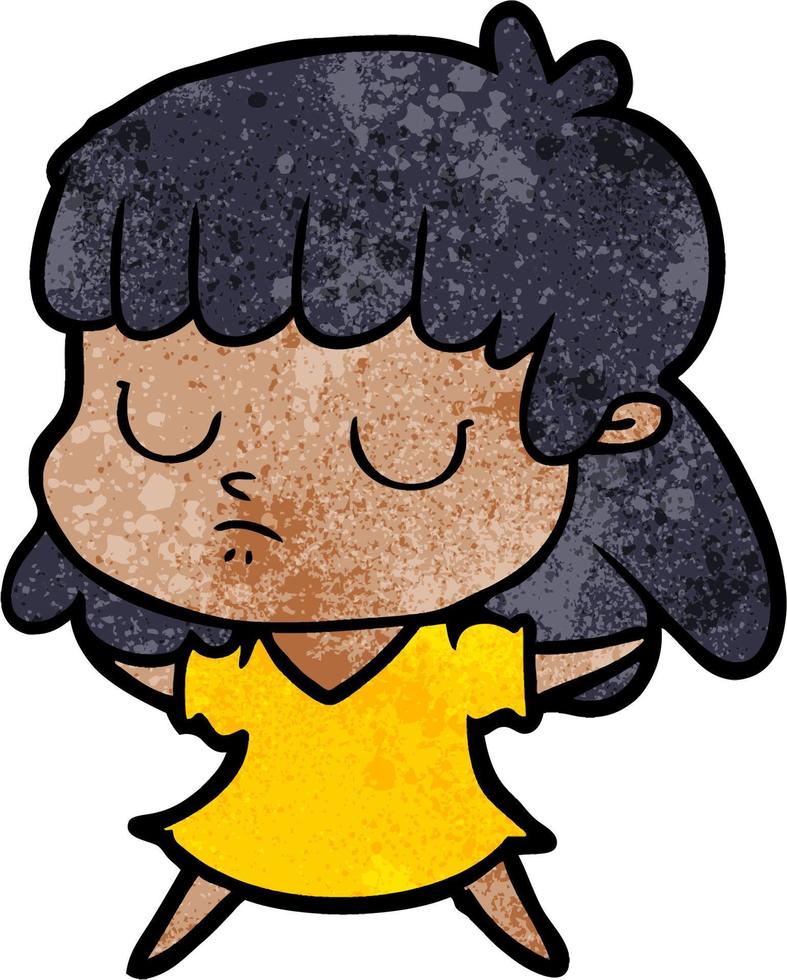 cartoon indifferent woman 12467631 Vector Art at Vecteezy