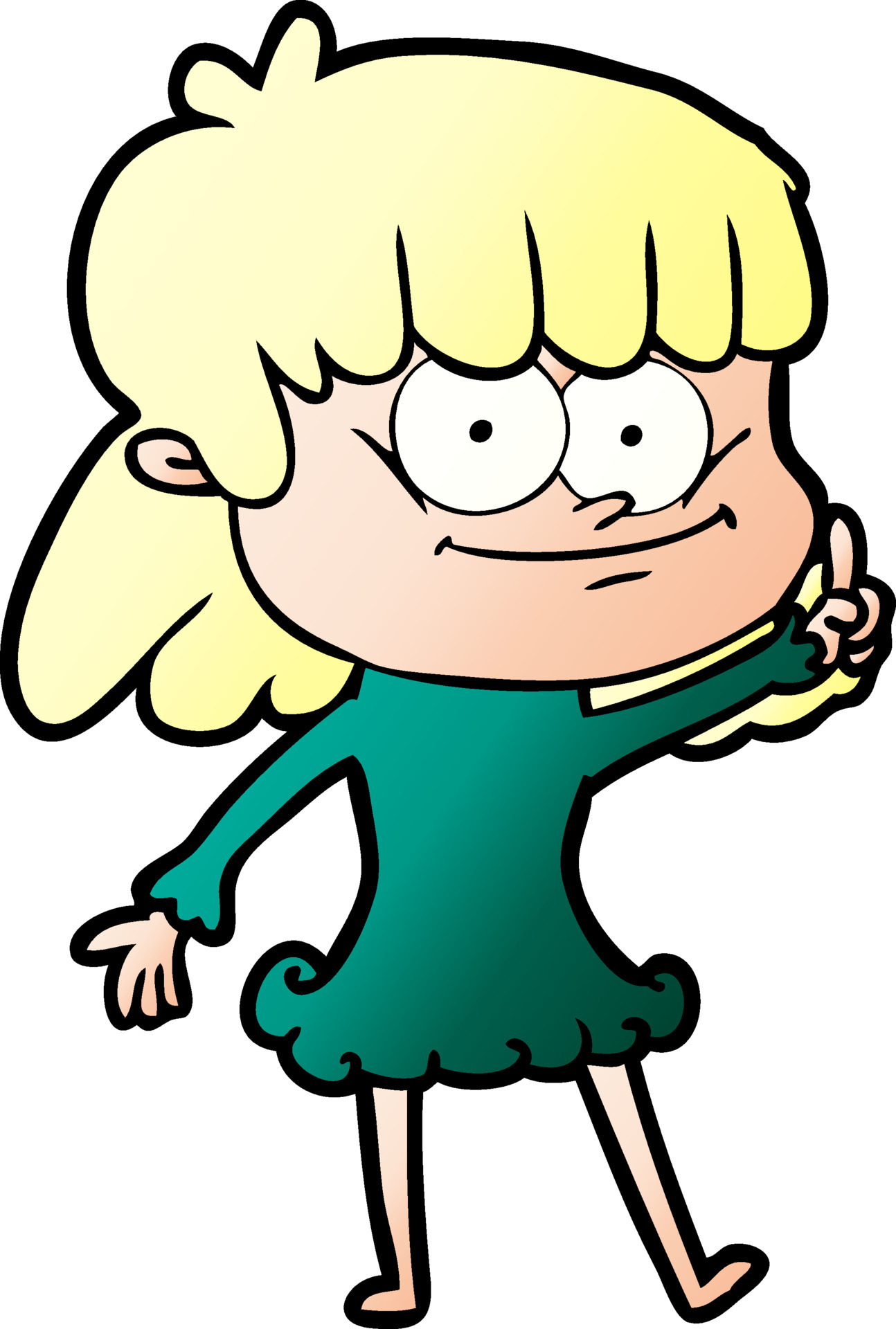 cartoon smiling woman 12471878 Vector Art at Vecteezy