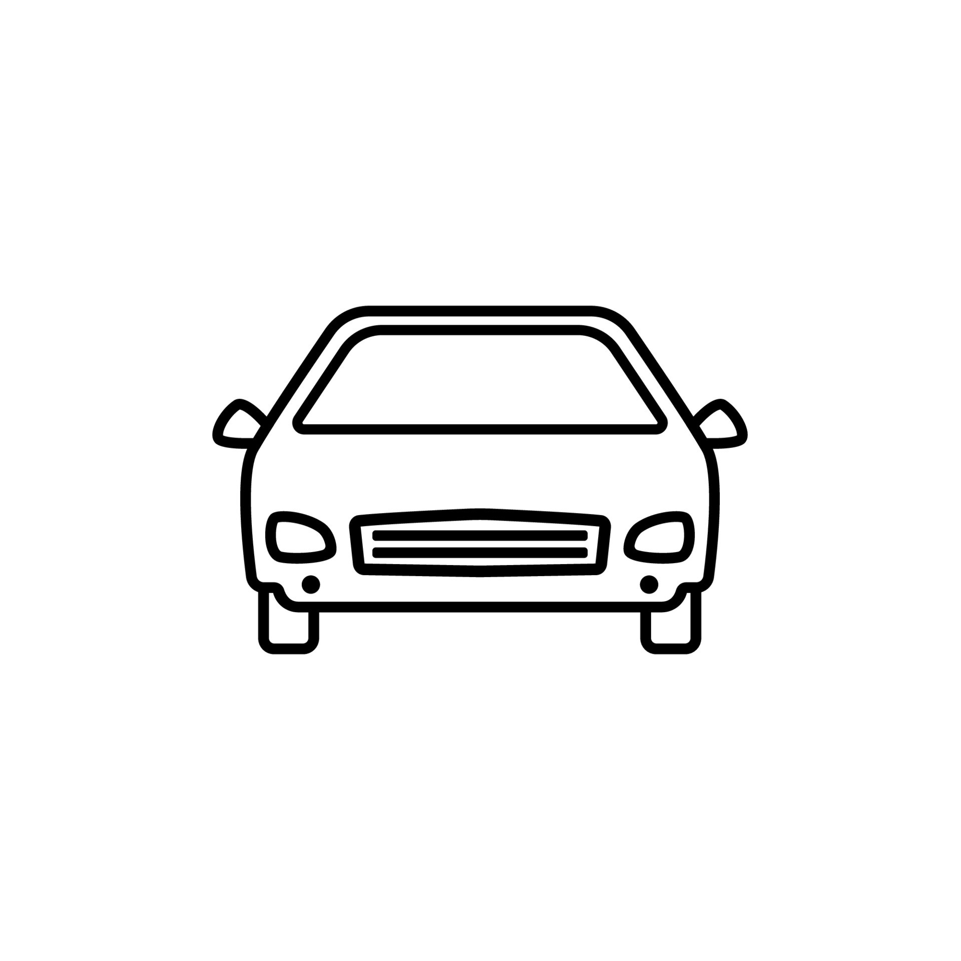 Car Front Line Icon Outline Symbol Car Sign In Linear Style 12471912