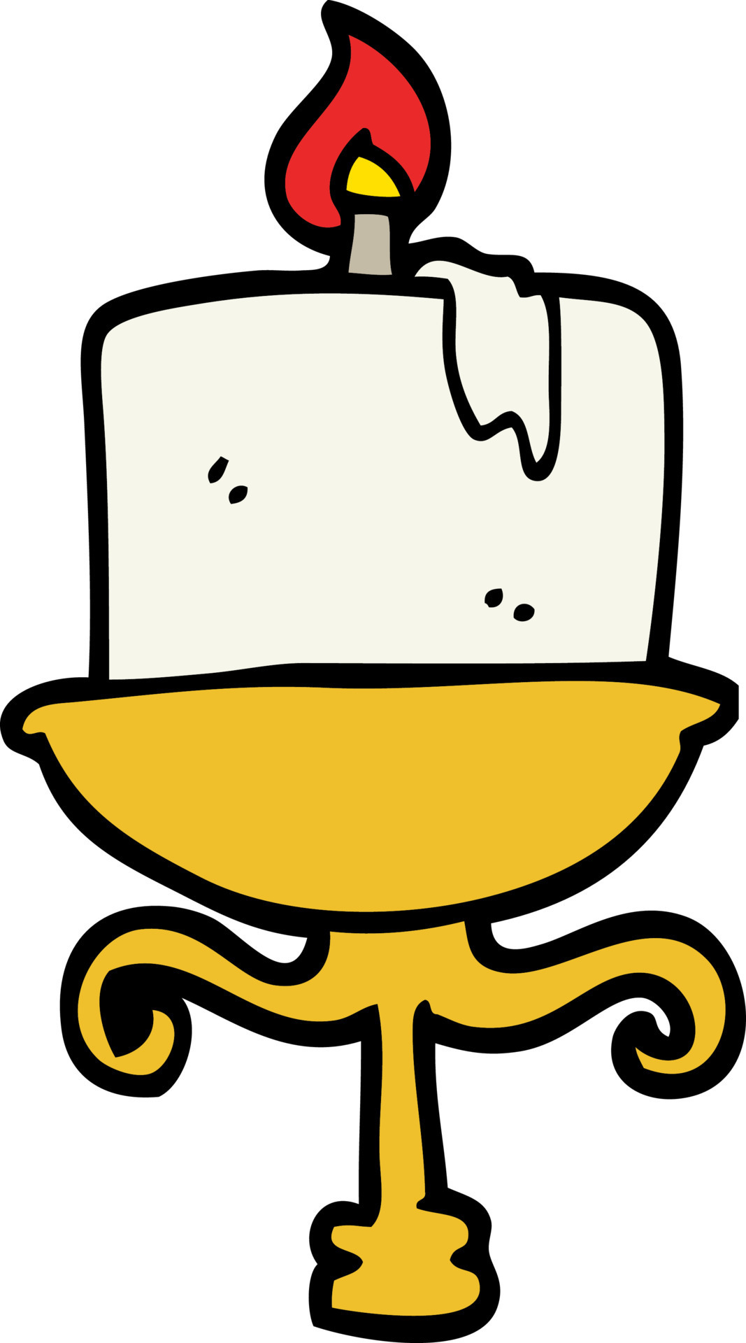 candelabro antiguo de dibujos animados estilo doodle dibujado a mano ...