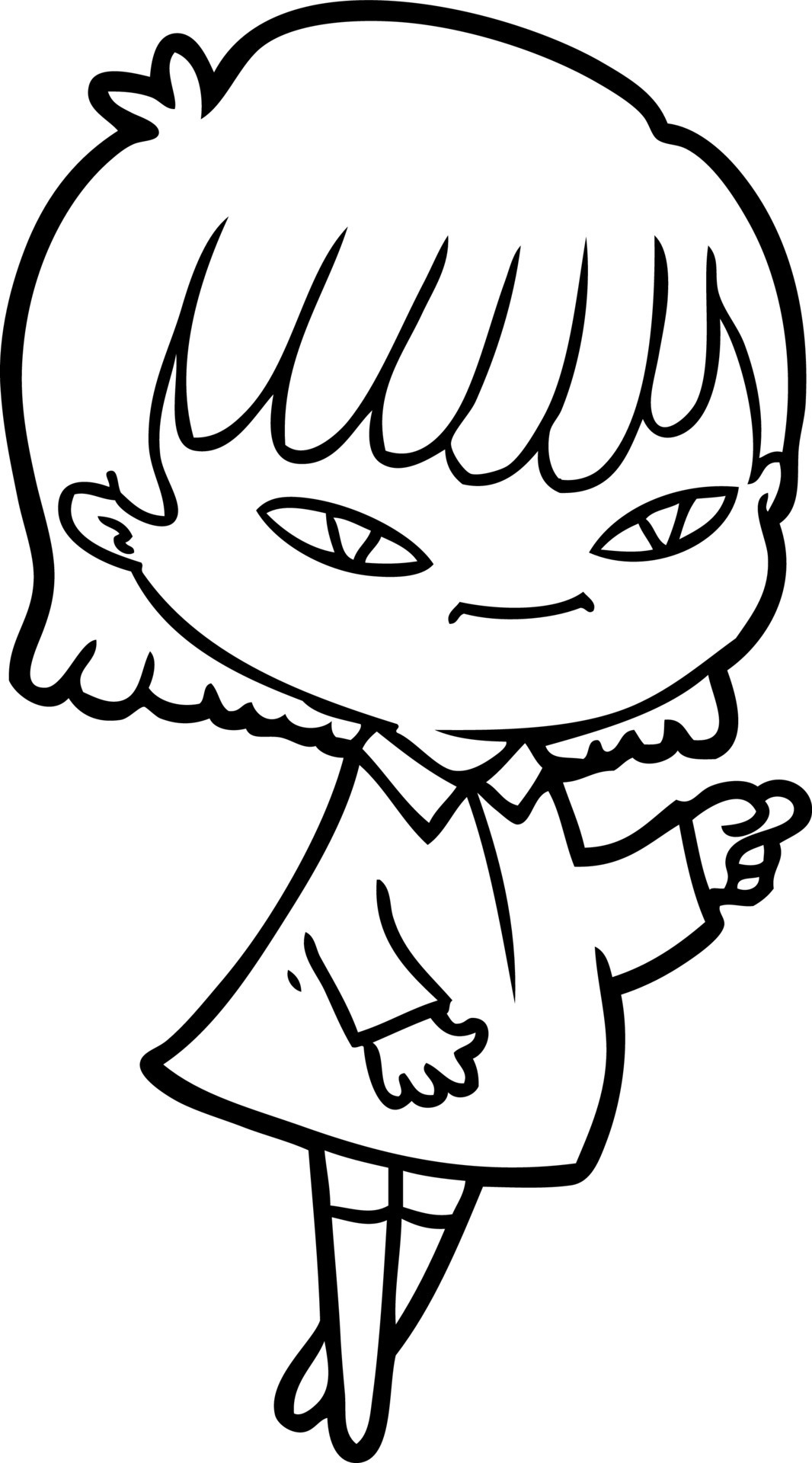 cartoon pointing woman 12474778 Vector Art at Vecteezy