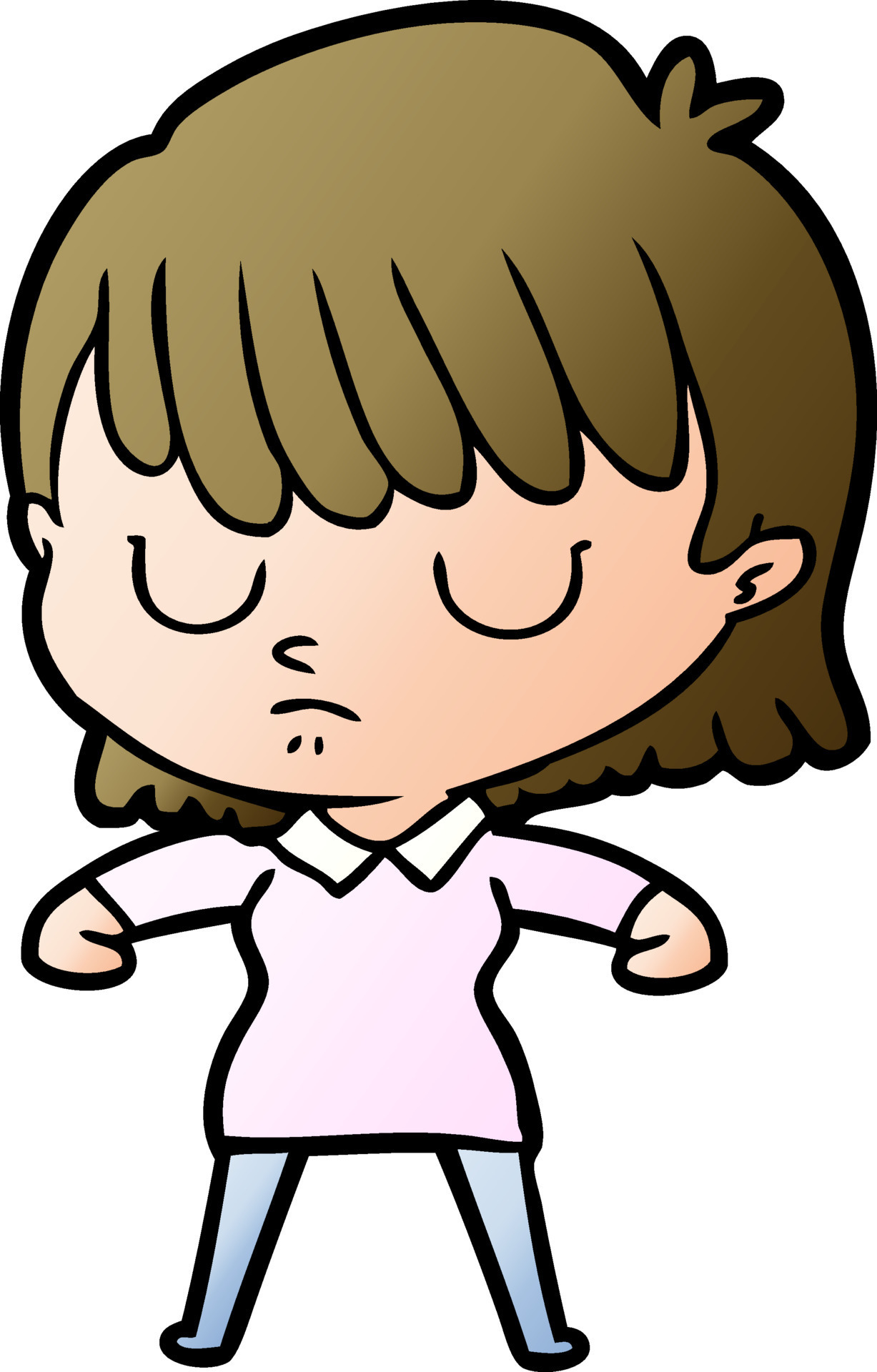 cartoon doodle character woman 12476807 Vector Art at Vecteezy