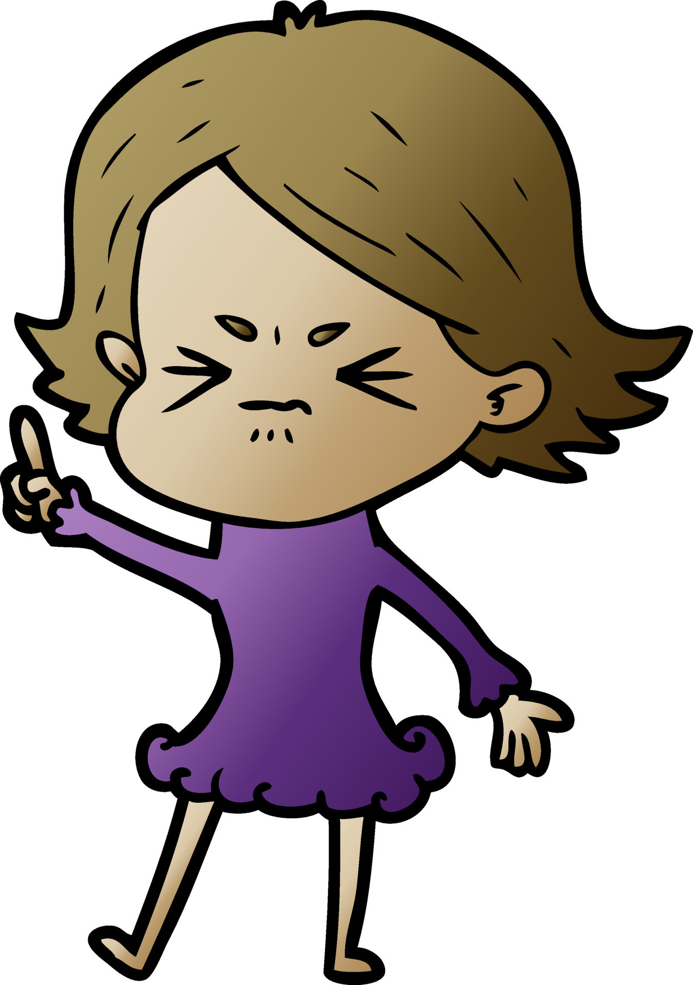 Mad Girl Clipart