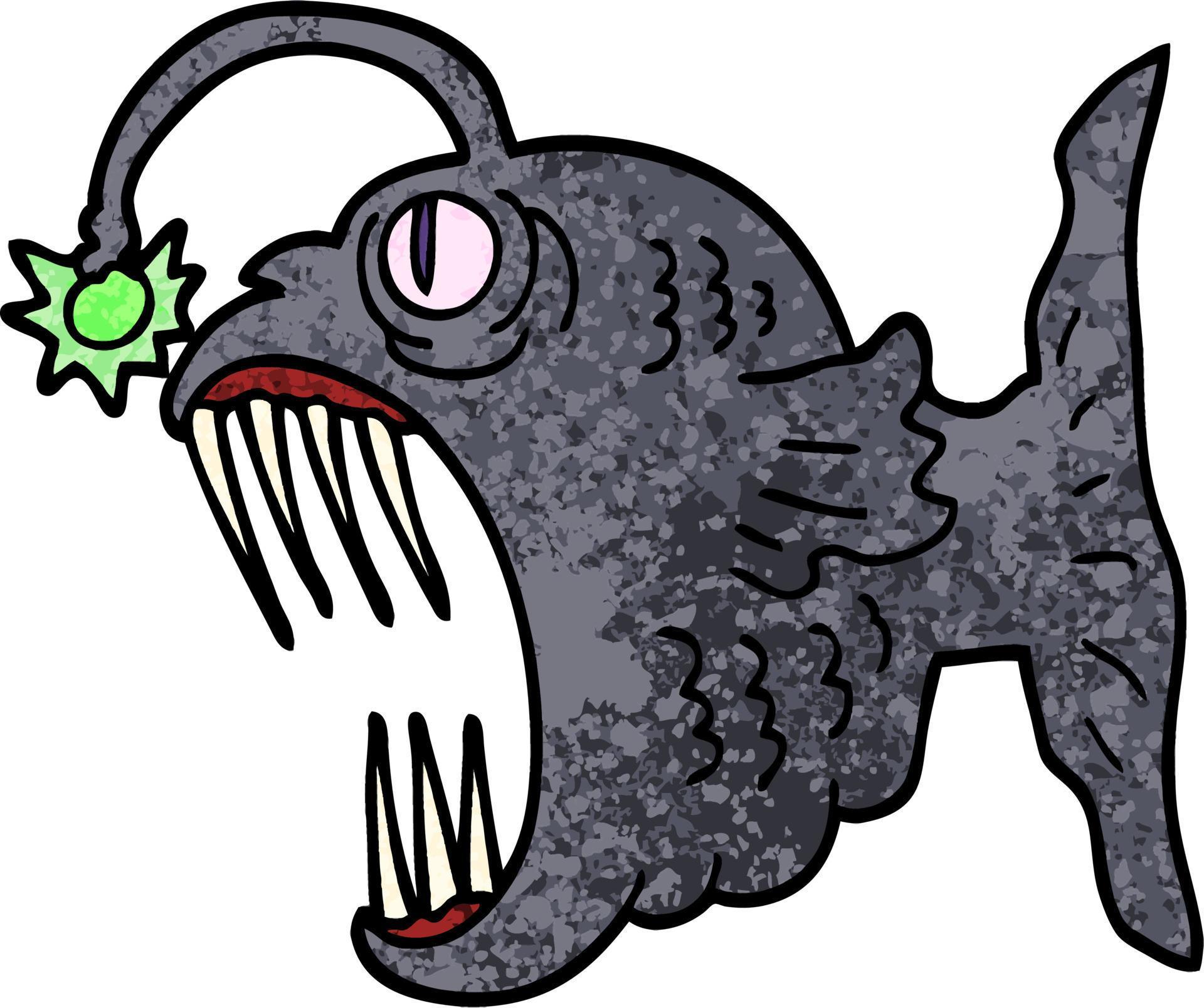 grunge textured illustration cartoon lantern fish 12479861 Vector Art ... grunge textured illustration cartoon lantern fish 12479861 Vector Art ...