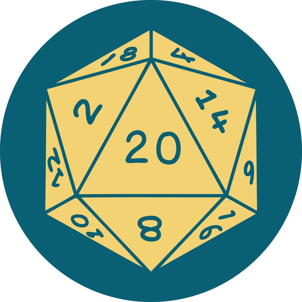 tattoo style icon of a d20 dice 12480624 Vector Art at Vecteezy tattoo style icon of a d20 dice 12480624 Vector Art at Vecteezy