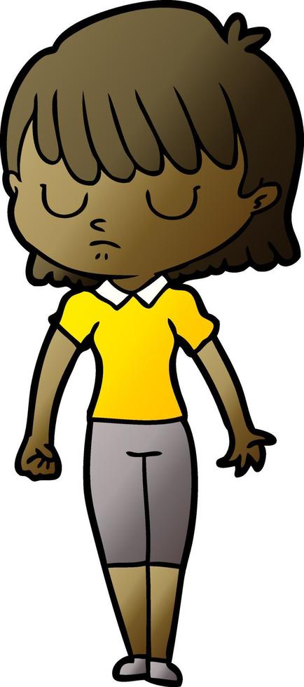 cartoon doodle character woman 12481136 Vector Art at Vecteezy