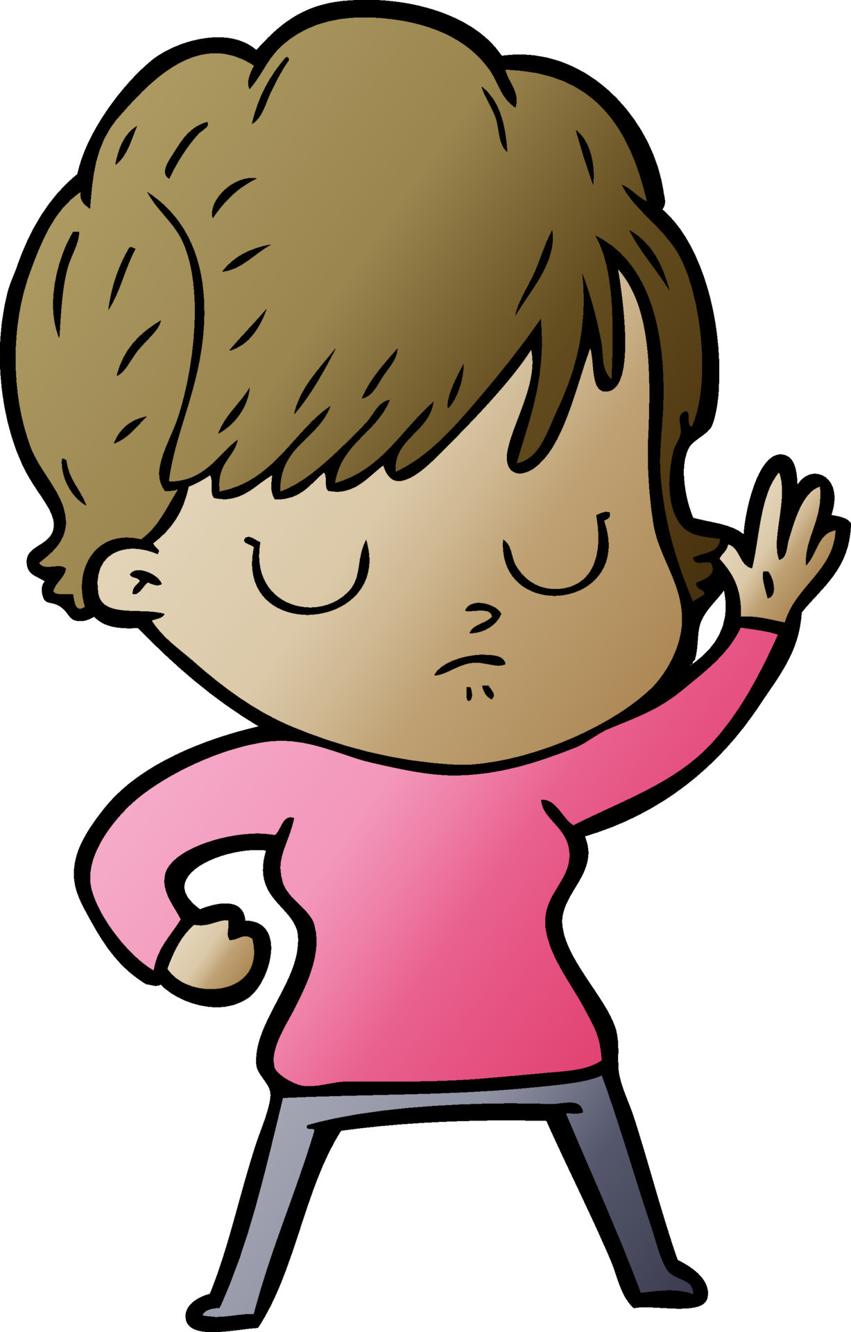 Vector cartoon woman 12481672 Vector Art at Vecteezy