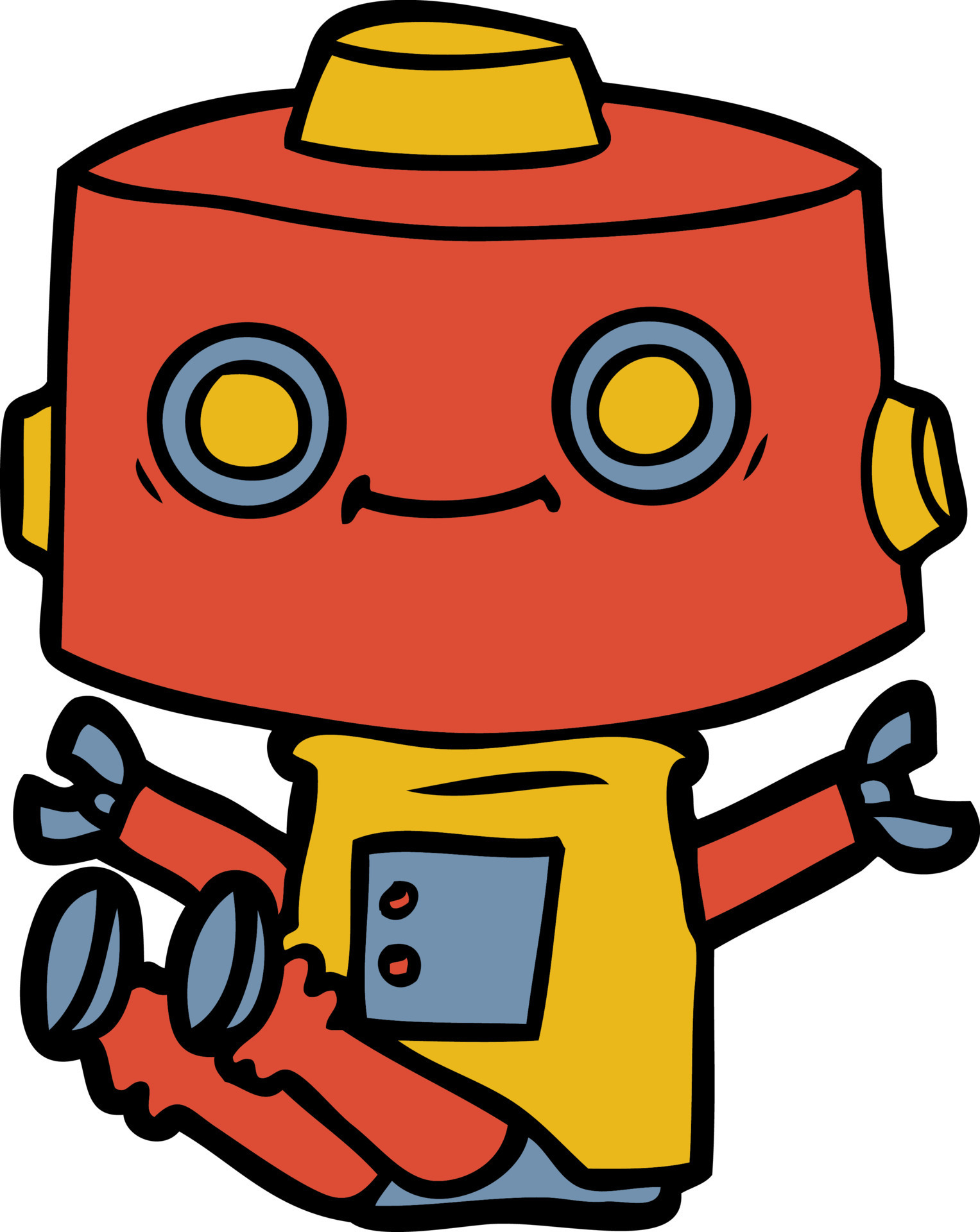 Vector cartoon robot 12481708 Vector Art at Vecteezy