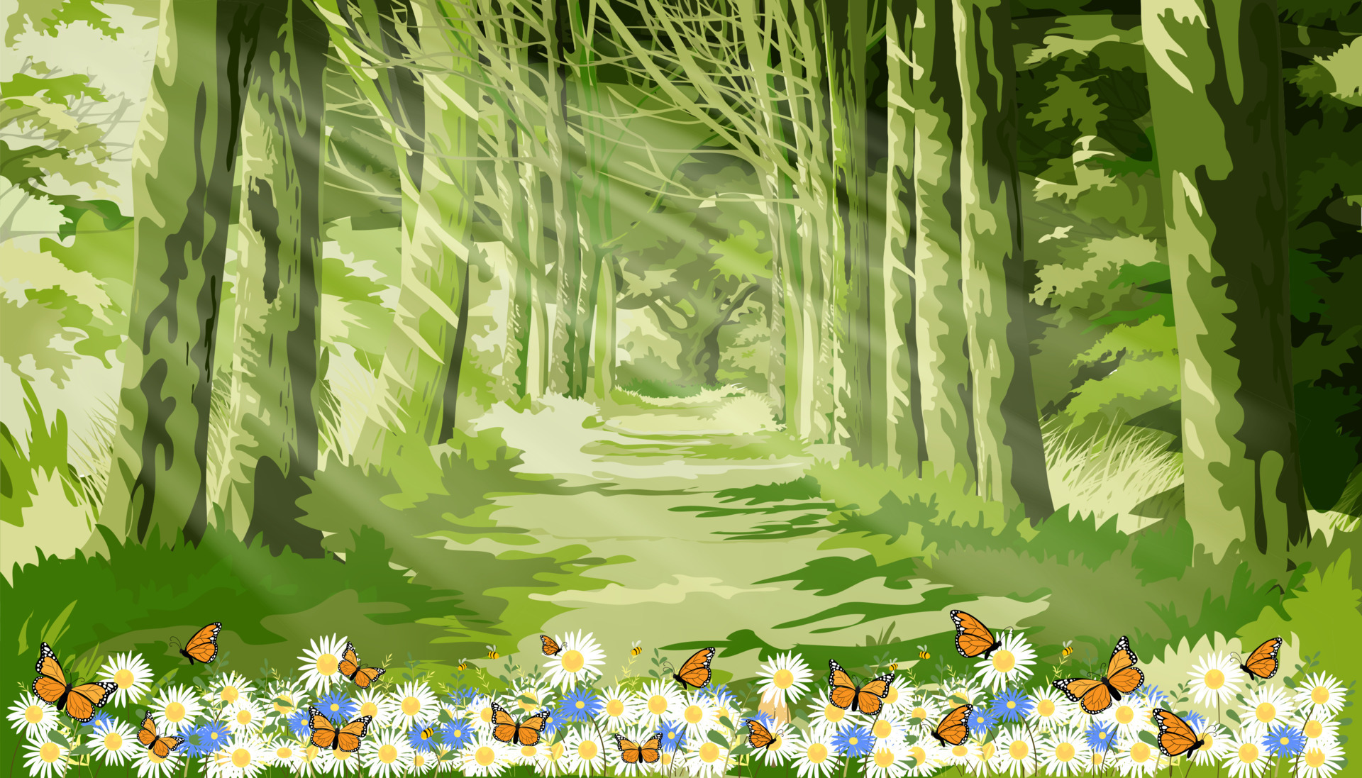 Spring Forest Background