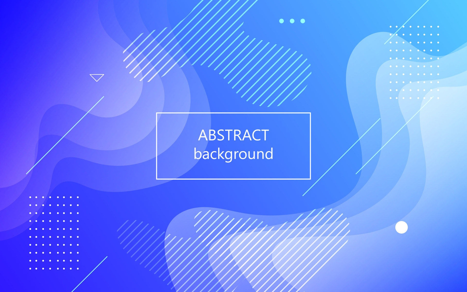 Abstract Blue Gradient Dynamic Wavy Fluid Geometric Shape Composition