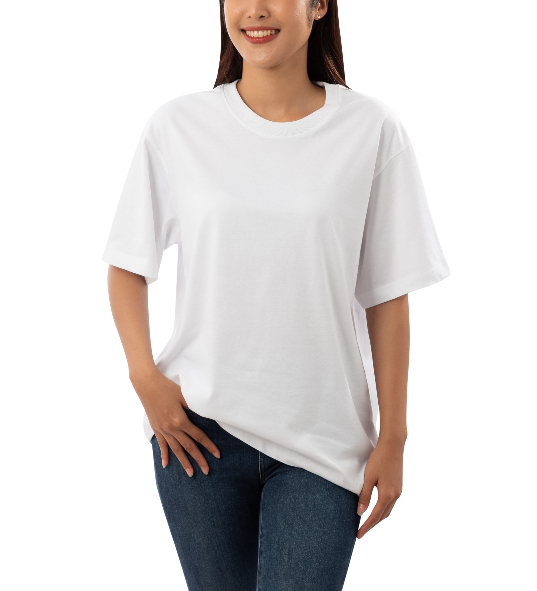 Young woman in white oversize T shirt mockup cutout, Png file 12487260 PNG Young woman in white oversize T shirt mockup cutout, Png file 12487260 PNG