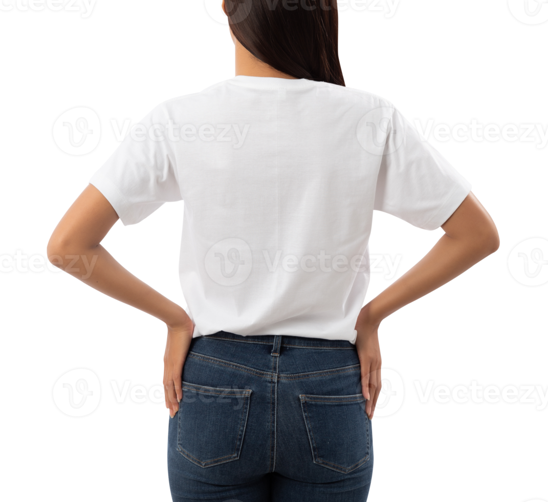 Young Woman In White T Shirt Mockup Cutout Png File 12487288 Png