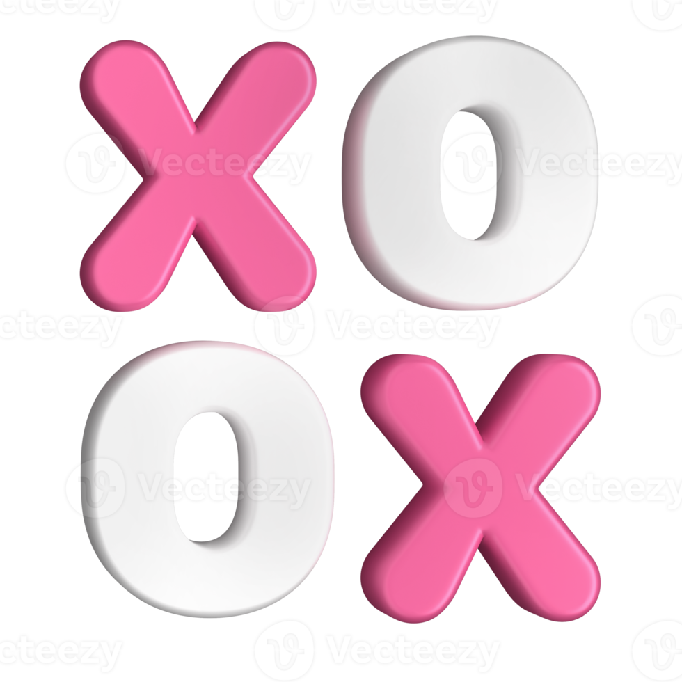 Xoxo 3d Illustration 12488050 Png