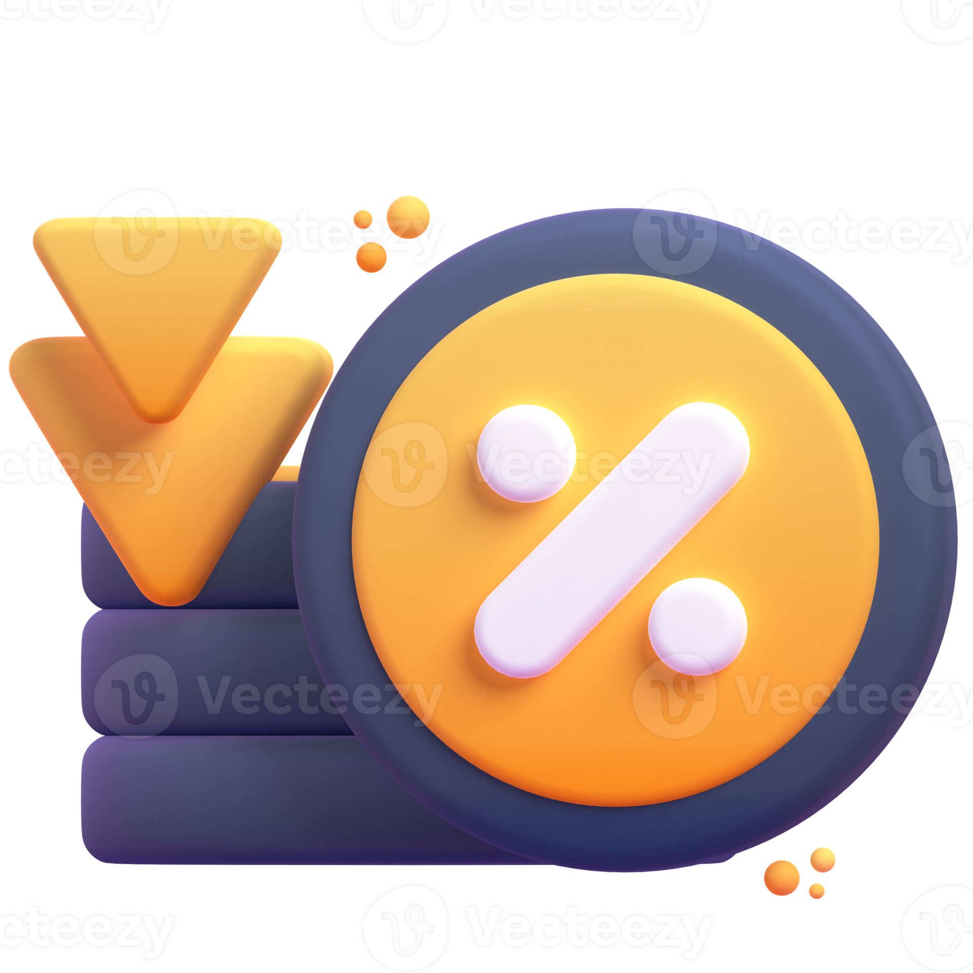 Free Decrease in 3d render for graphic asset web presentation or other ...