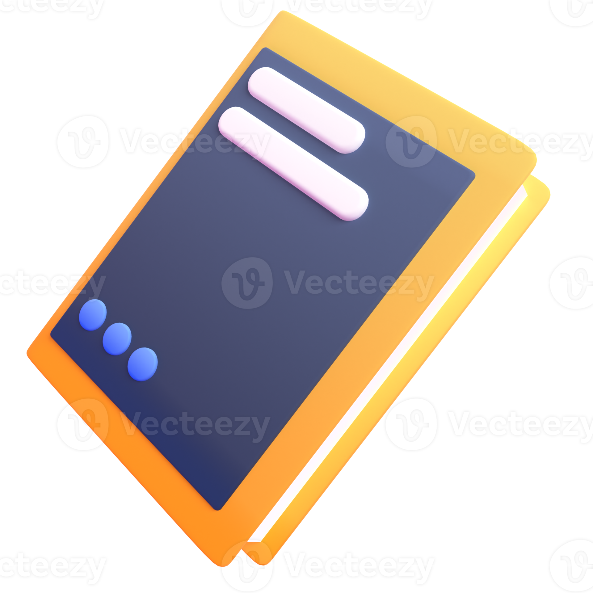 Book in 3d render for graphic asset web presentation or other 12488568 PNG