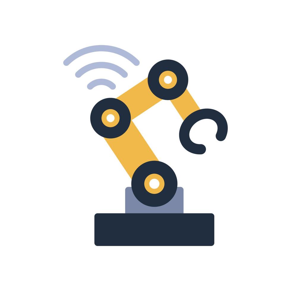 Mechanical arm robot, icon, Vector, Illustration. 12490330 Vector Art ...