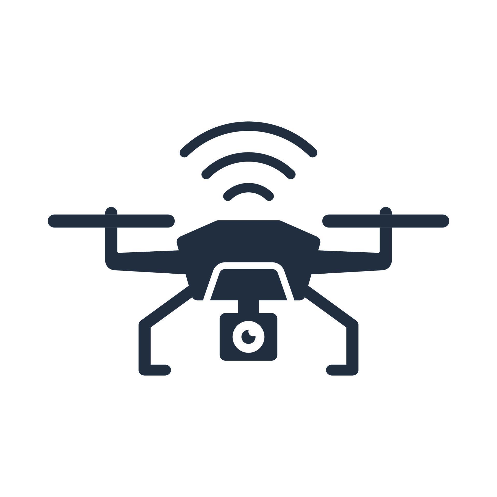 Drone With A Camera Icon Flat Design Element 12490350 Vector Art At
