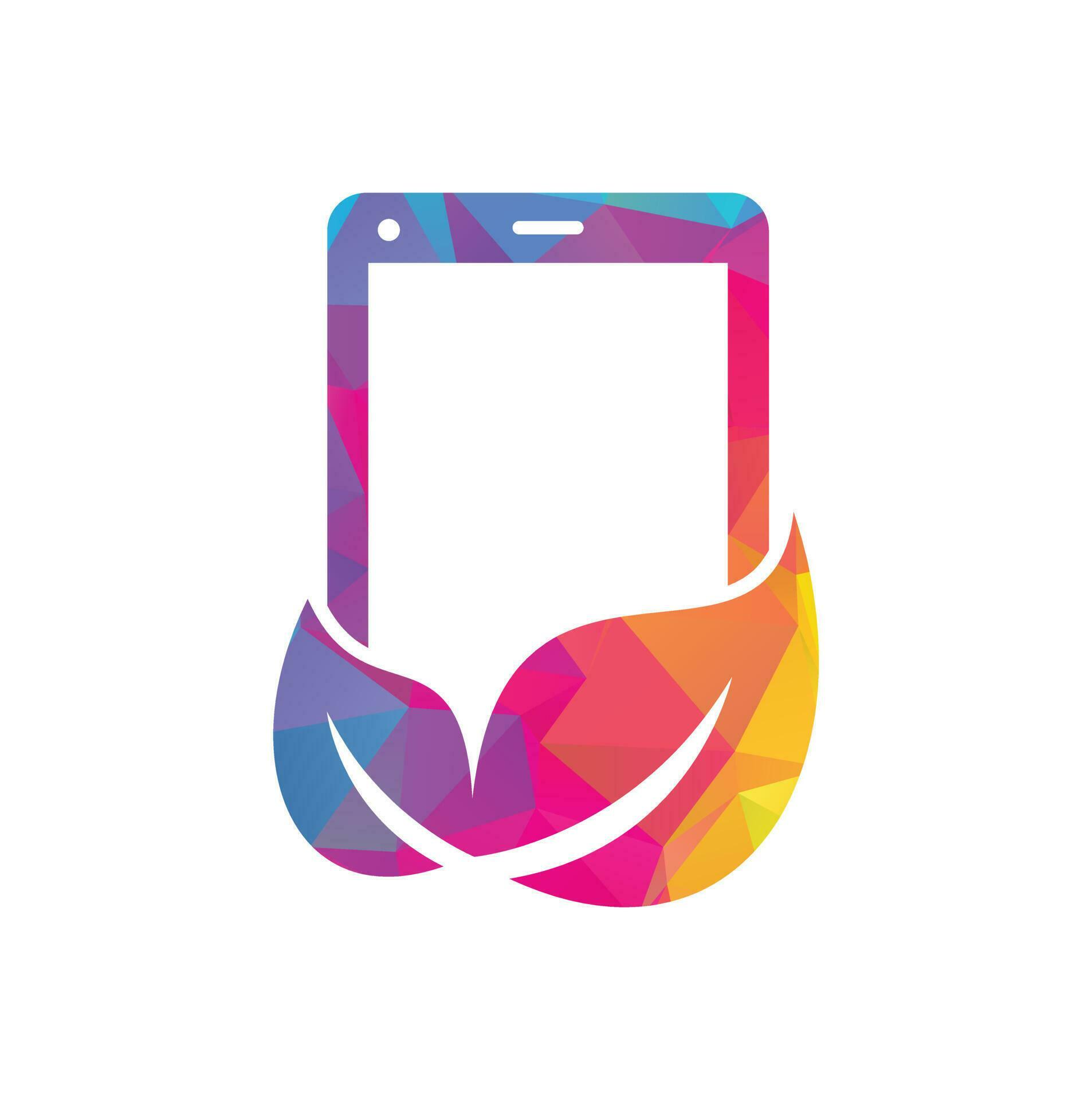 Nature phone vector logo template. mobile phone with leaf sign logo ...
