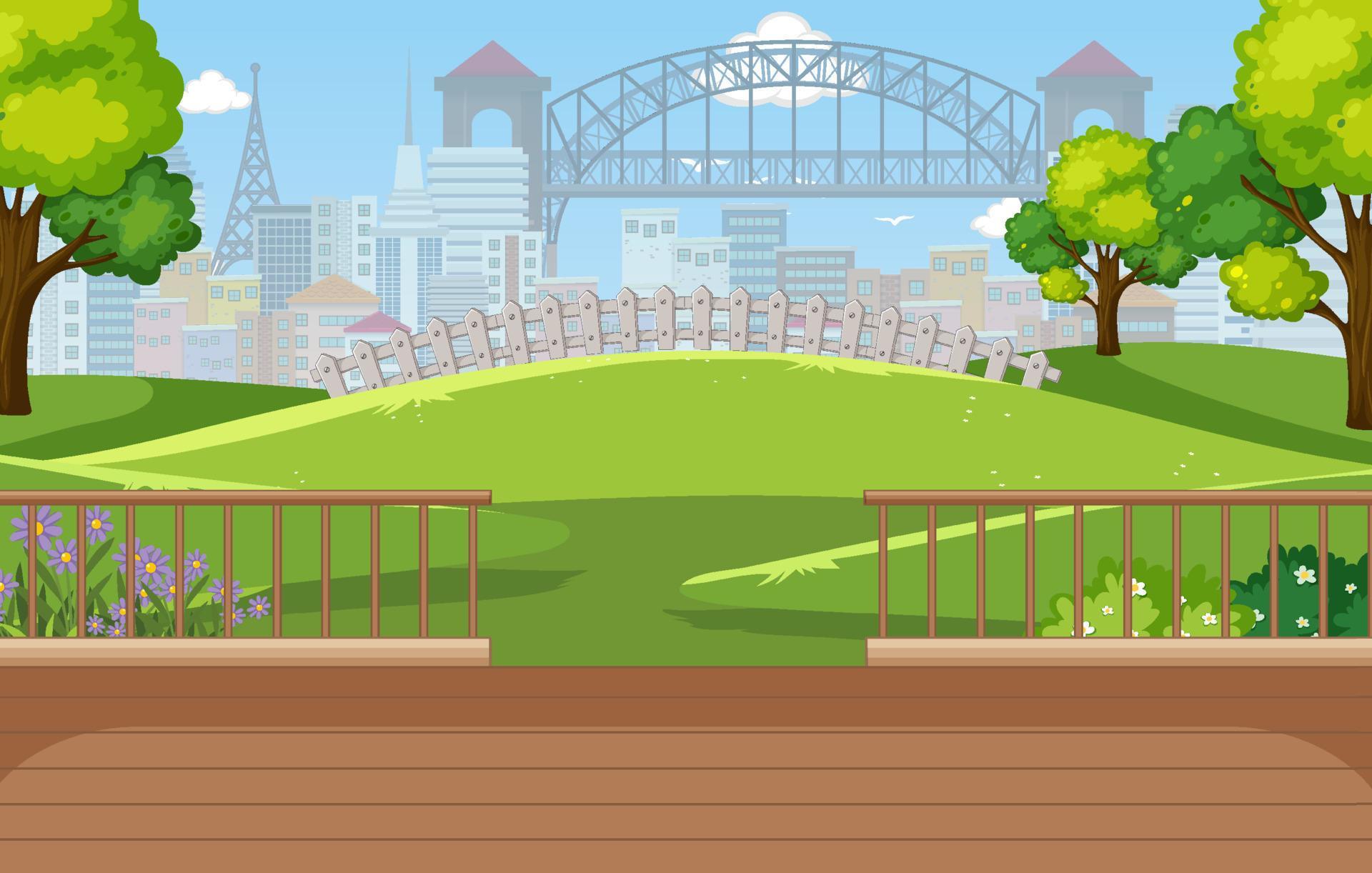 Outdoor park background template 12495869 Vector Art at Vecteezy