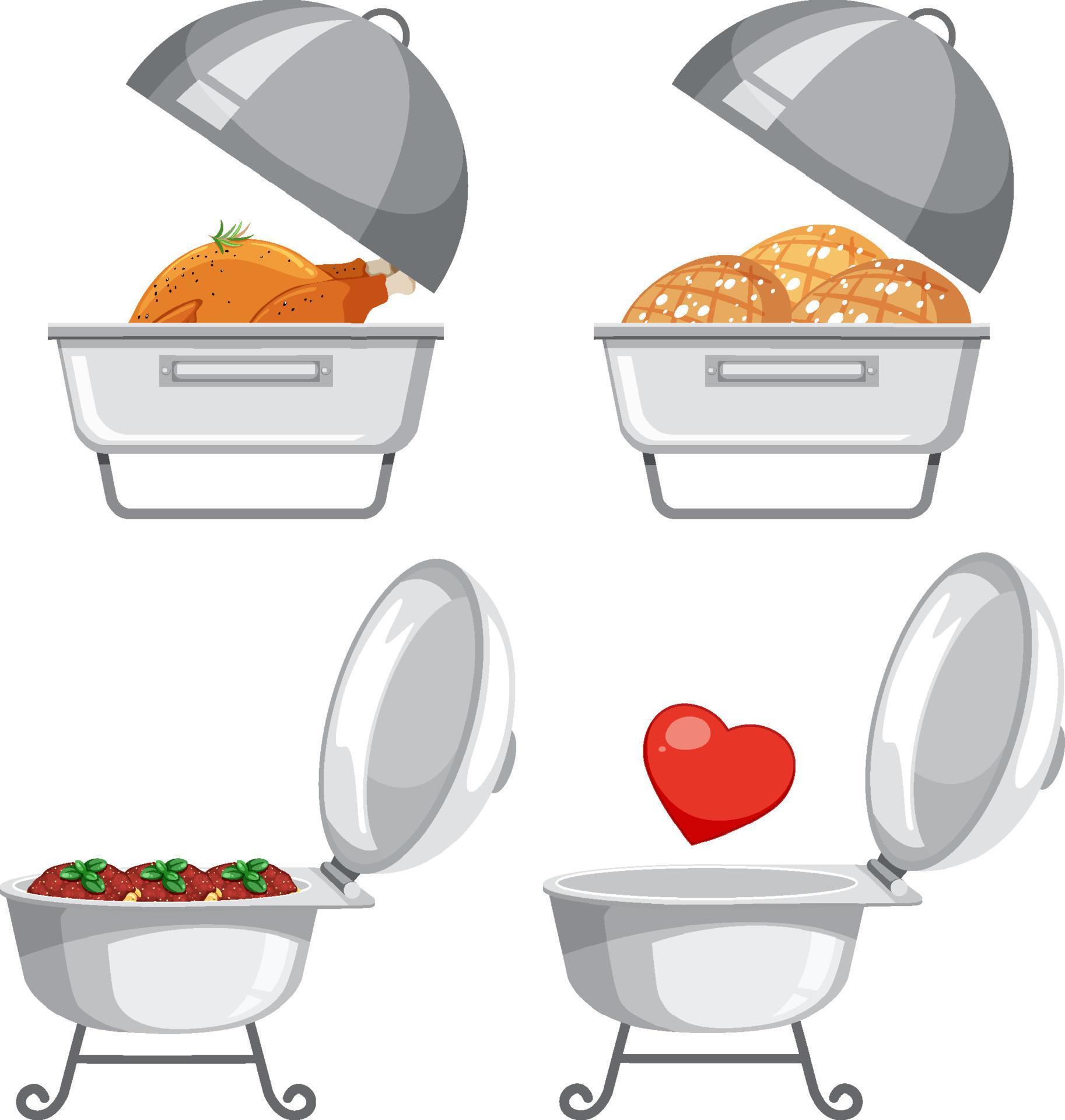 Set of buffet catering foods 12495917 Vector Art at Vecteezy