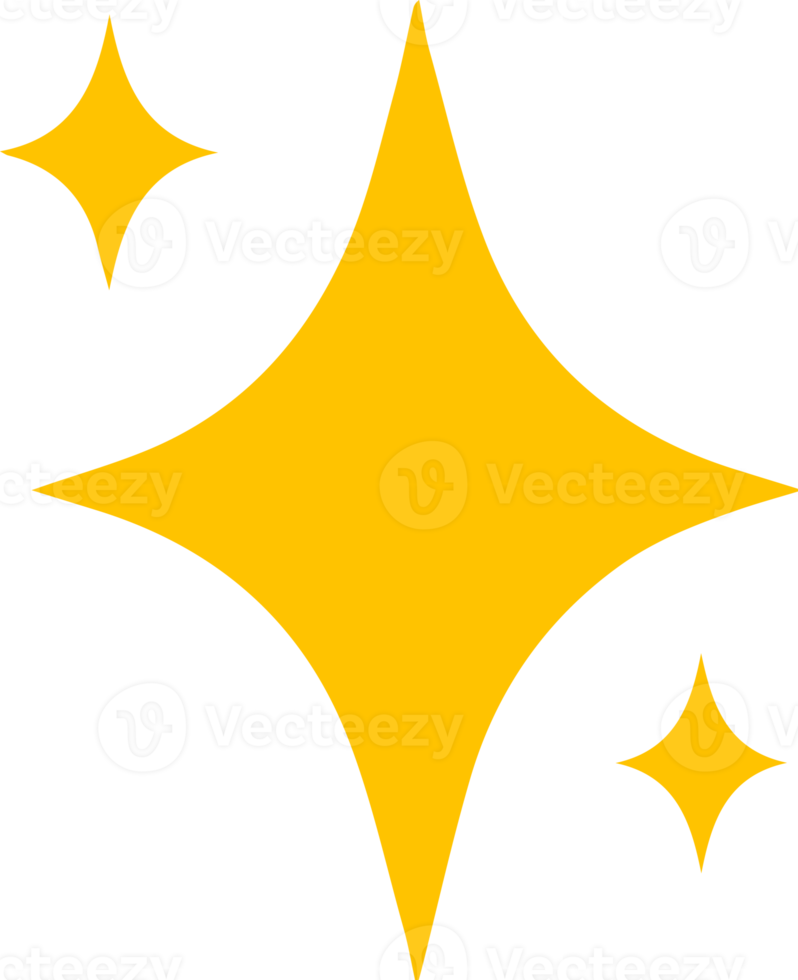 Flat sparkling star icon illustration 12496491 PNG