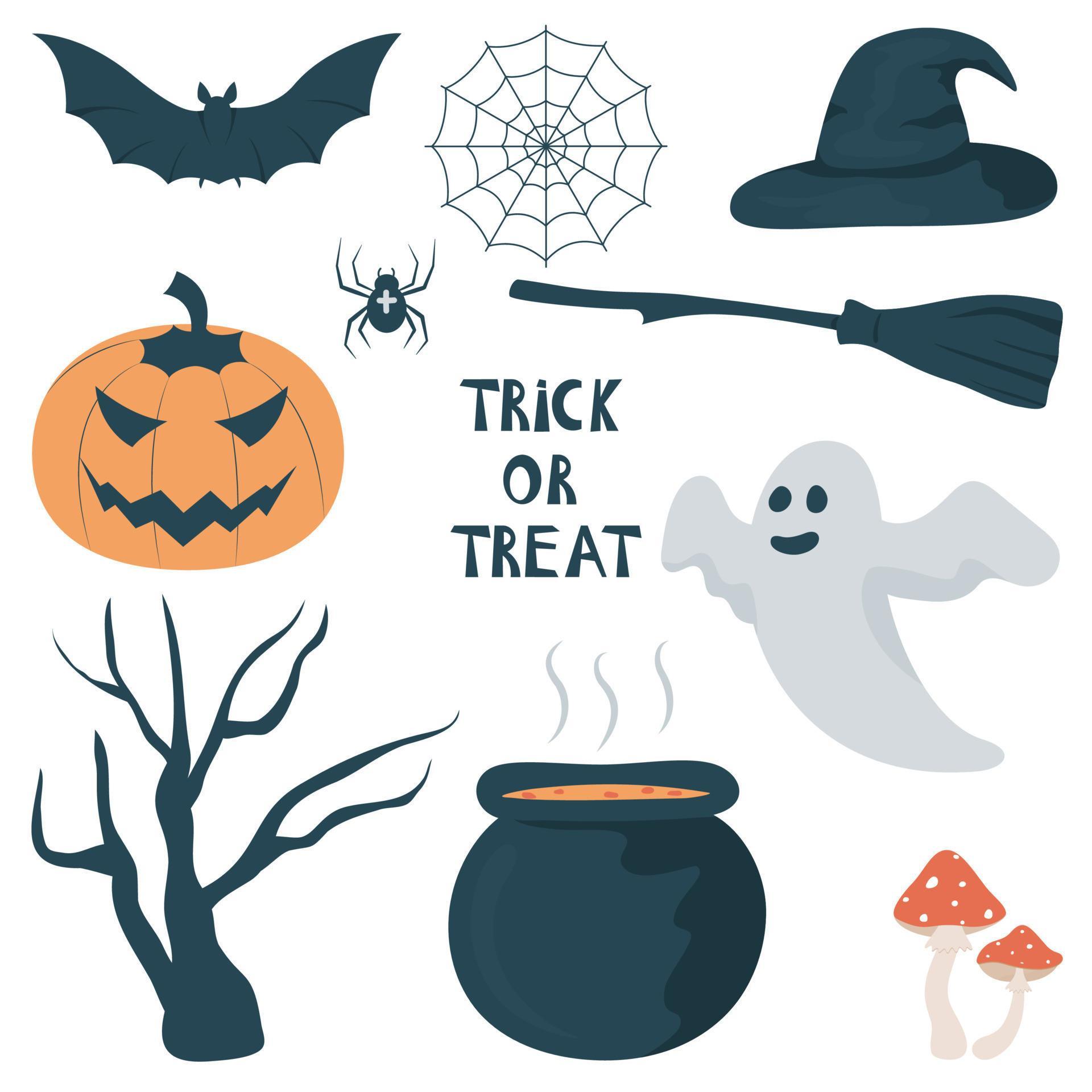 halloween clip art collection 12506235 Vector Art at Vecteezy